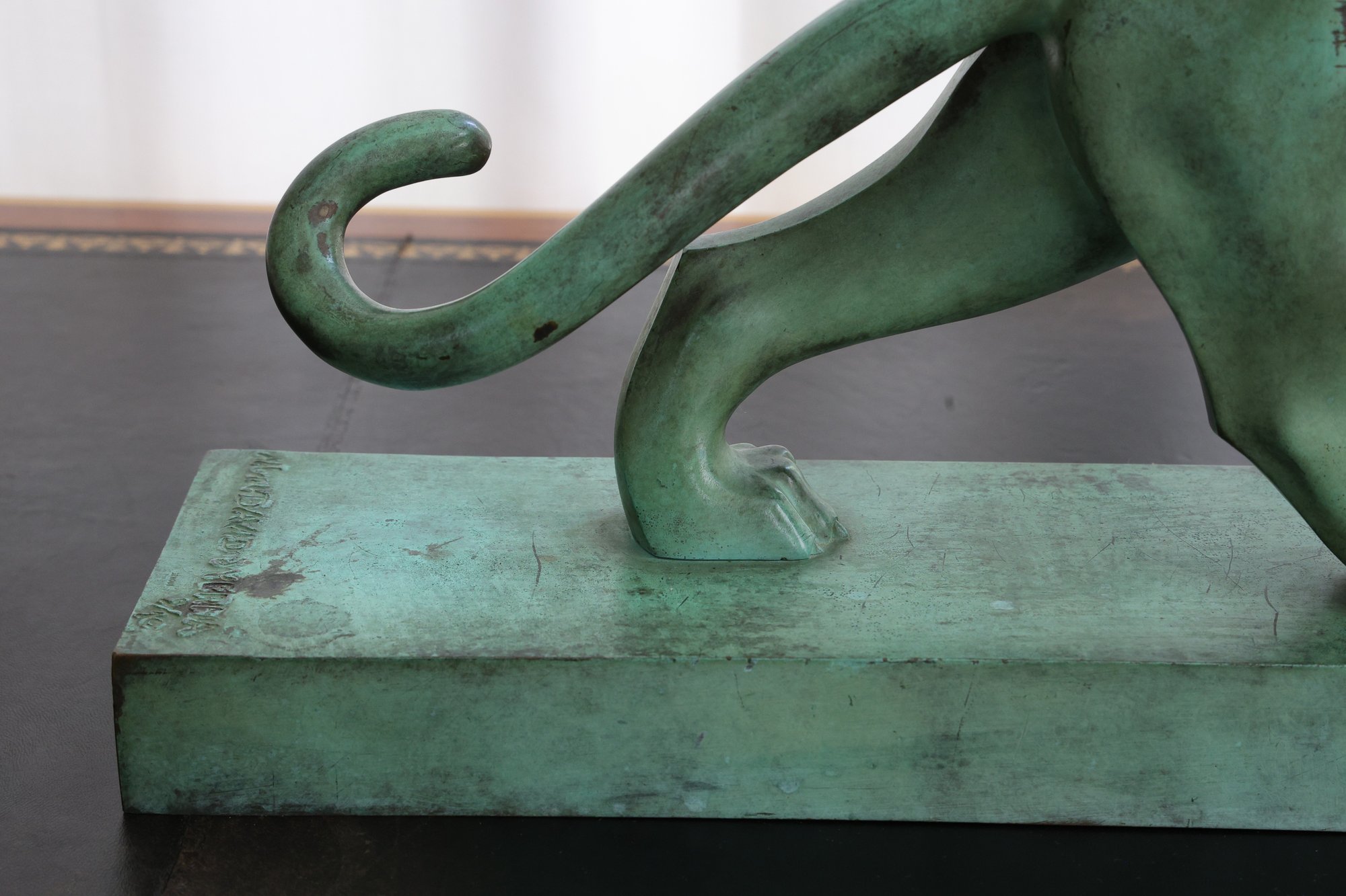 Large Mid Century Prowling Panther Bronze By Albert David, Paris 1920 ...