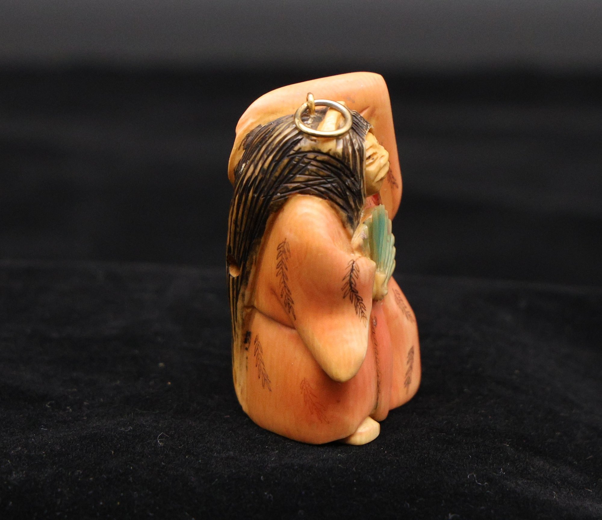 Japanese Netsuke Pendant Signed - Shippable #19091 | Auctionninja.com