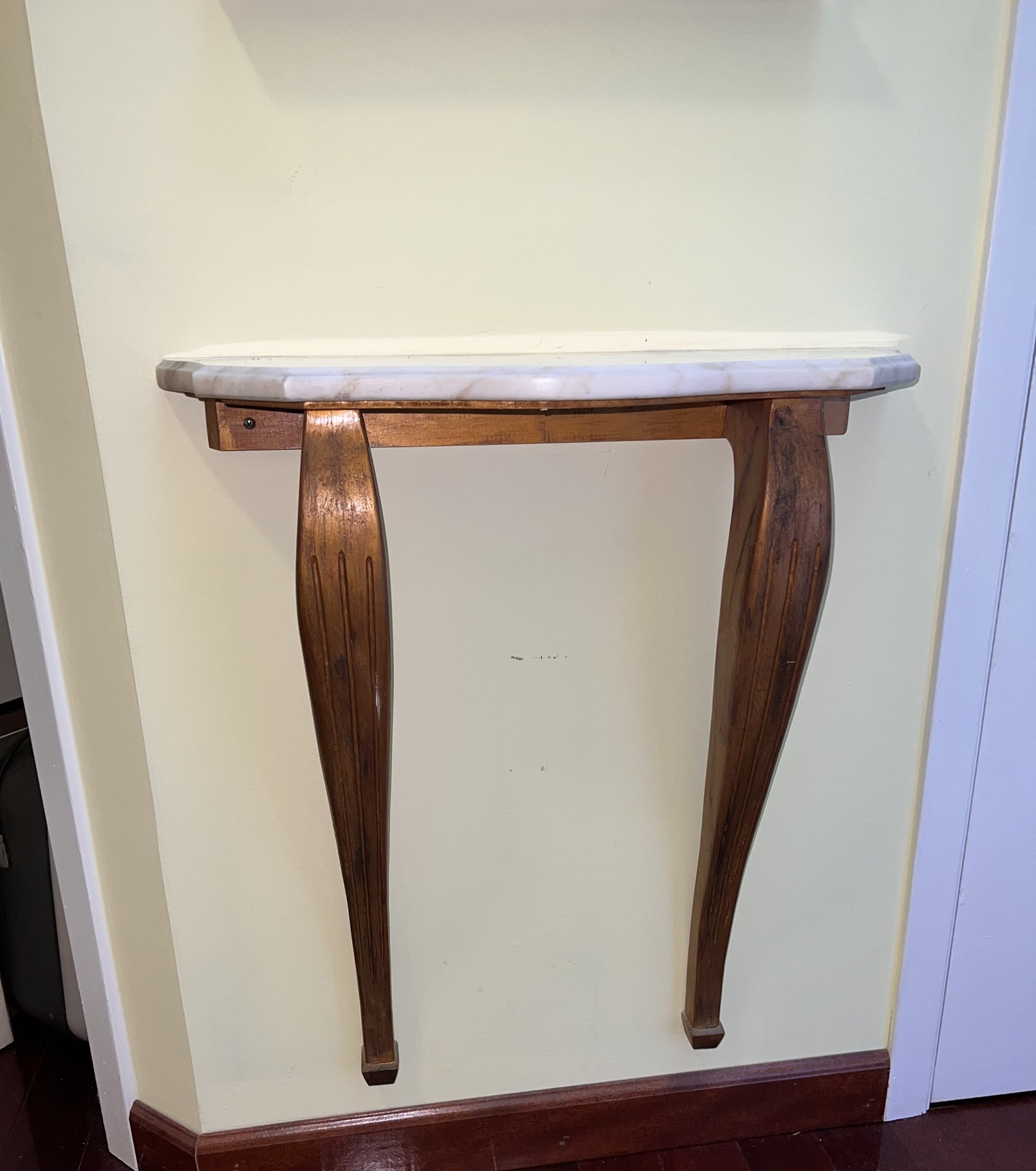 WONDERFUL SMALL HALL WALL TABLE AND MIRROR #16806 | Auctionninja.com