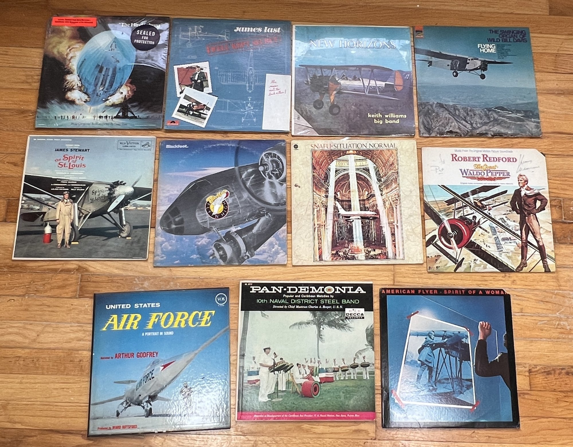 11 Vintage Vinyl Records With Airplane Themes- Shippable #18203 ...
