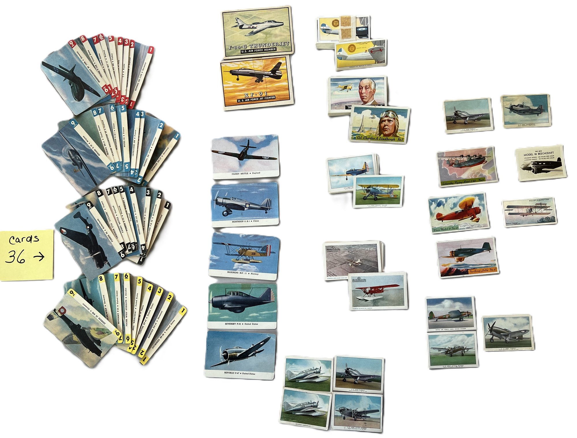 Vintage Aviation Cigarette Cards & Zoom Airplane Cards -shippable ...