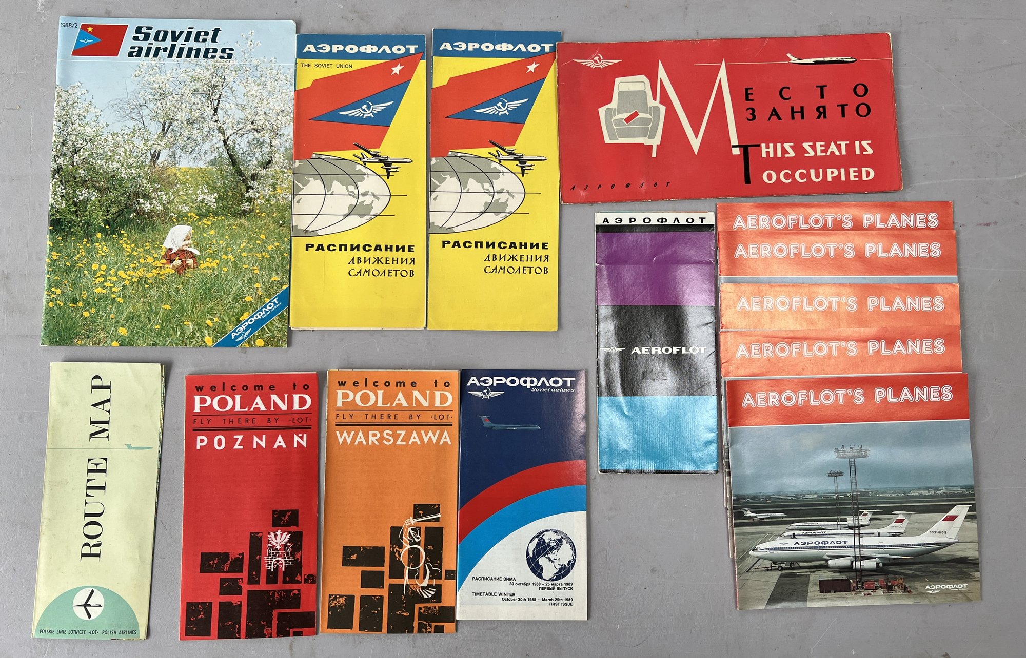 Vintage Russia And Poland Aircraft Ephemera -shippable #18275 ...