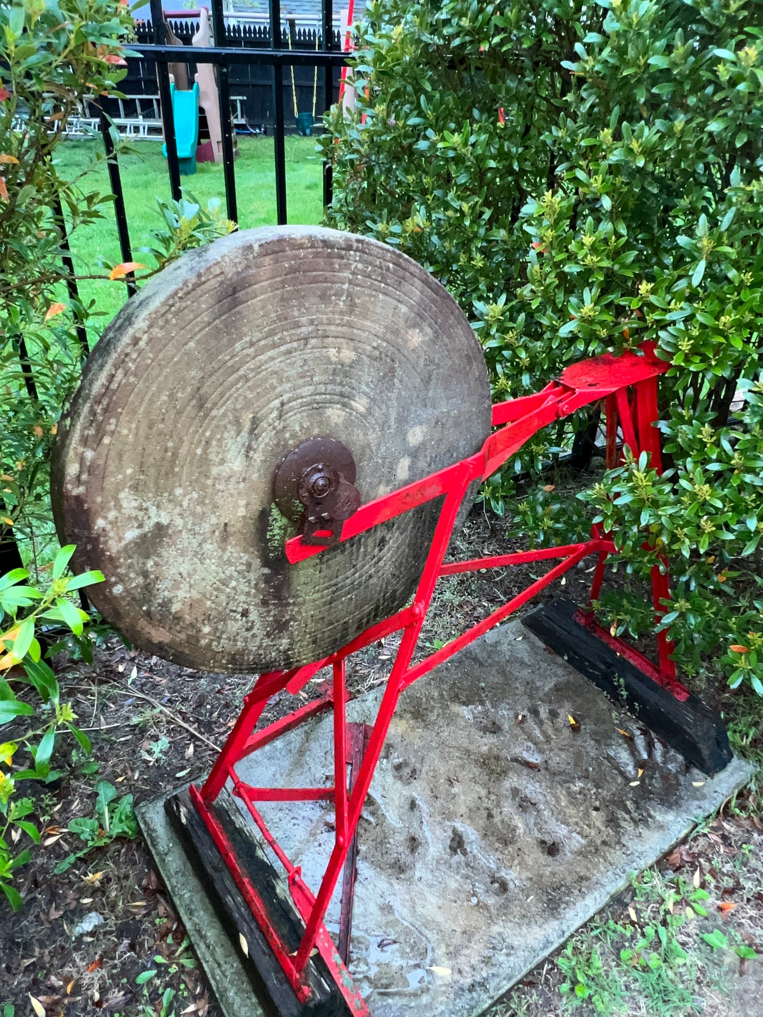 Old Sharpening Stone Wheel #18467 | Auctionninja.com