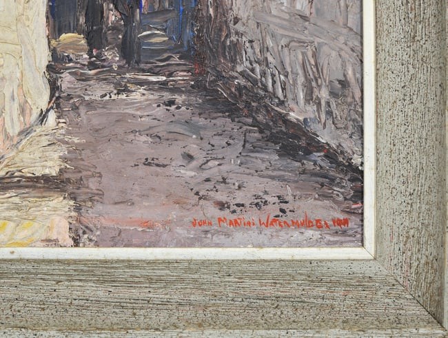 John Martini Watermulder (1916-2004) Street Scene With Archway Oil ...