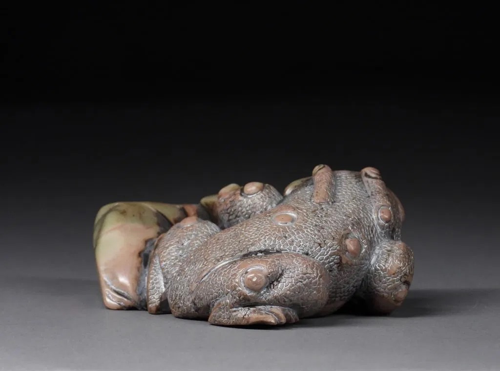 Antique Chinese Qing Carved Frog Shoushan Stone Seal #2013 ...