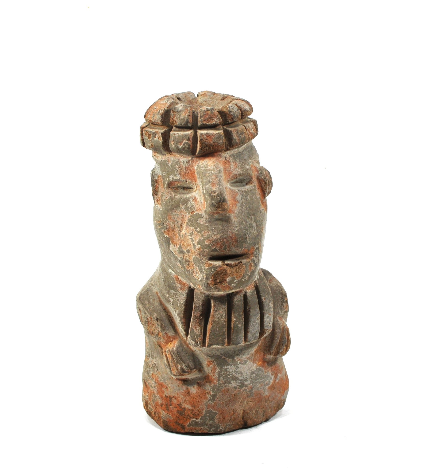 Antique Primitive Red Clay Idol Figure #1975 | Auctionninja.com