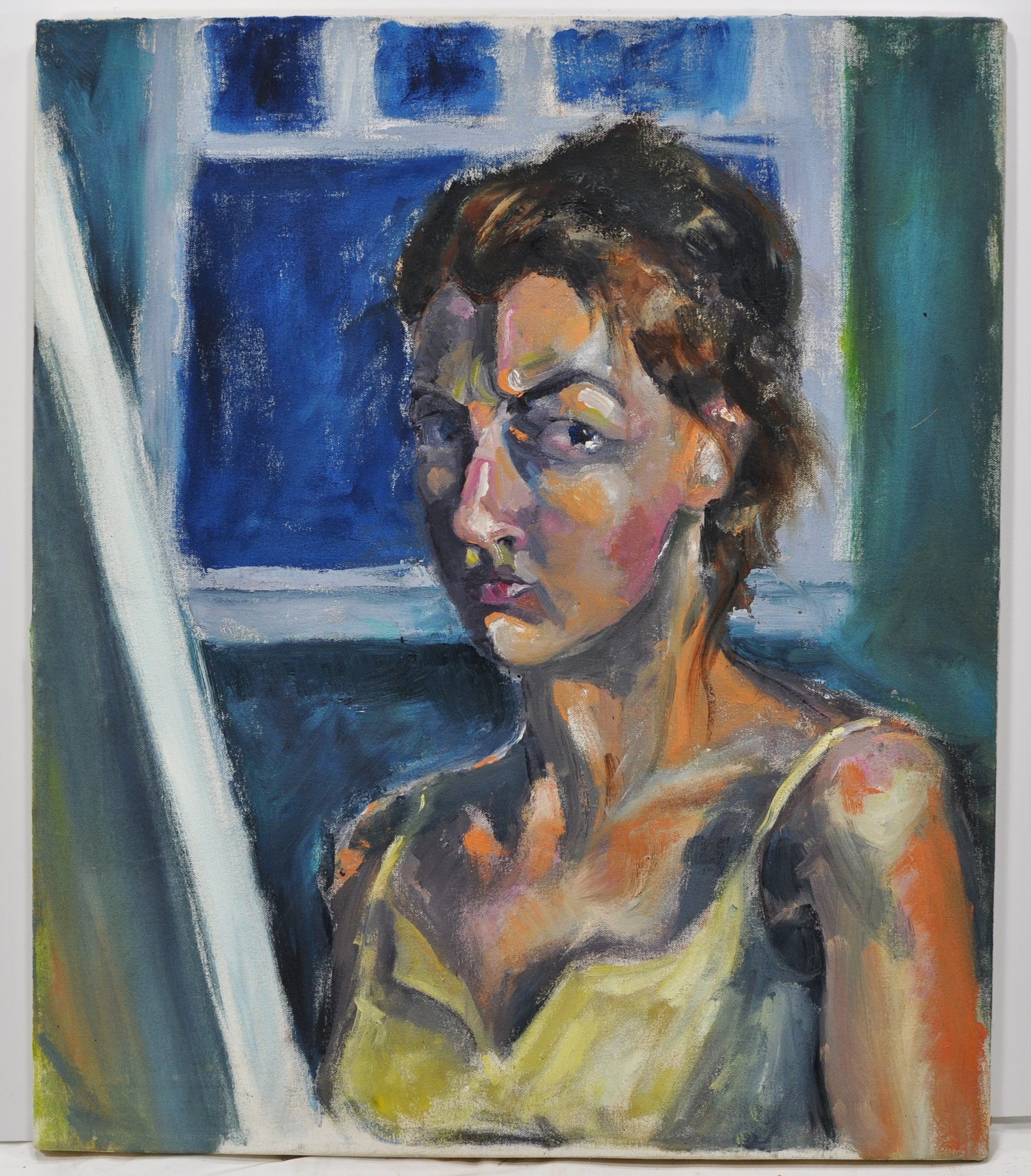 Vintage Oil Painting Portrait Of Young Woman #2255 | Auctionninja.com