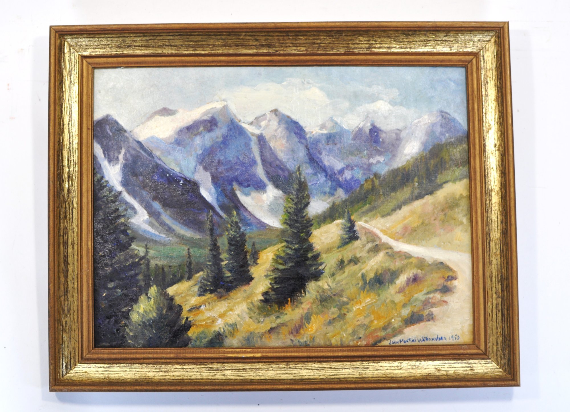 John Martini Watermulder (1916-2004) " 7 Sisters, Canadian Rockies Oil ...