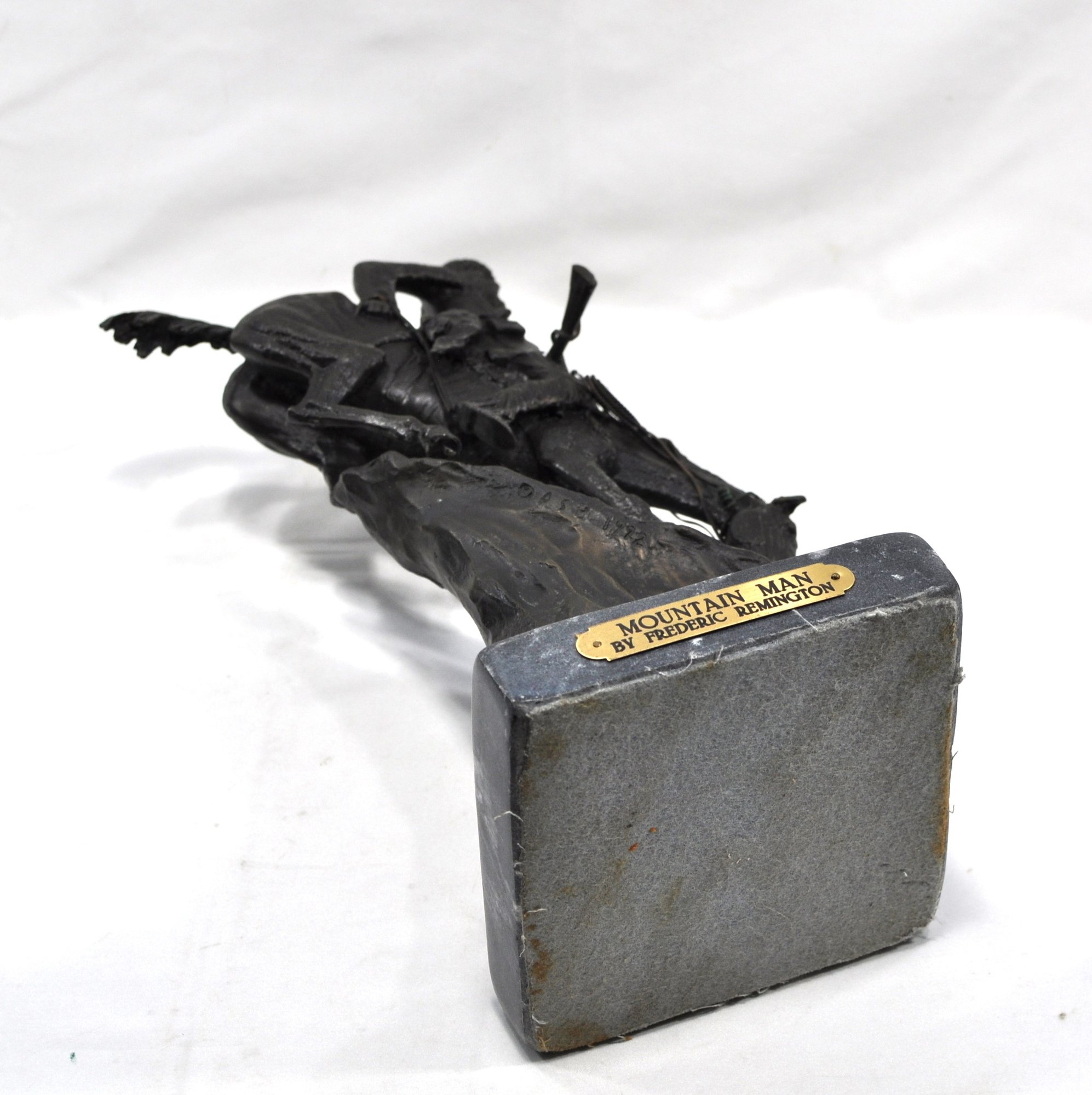 Vintage Frederic Remington " Mountain Man" Bronze Statue On Marble ...