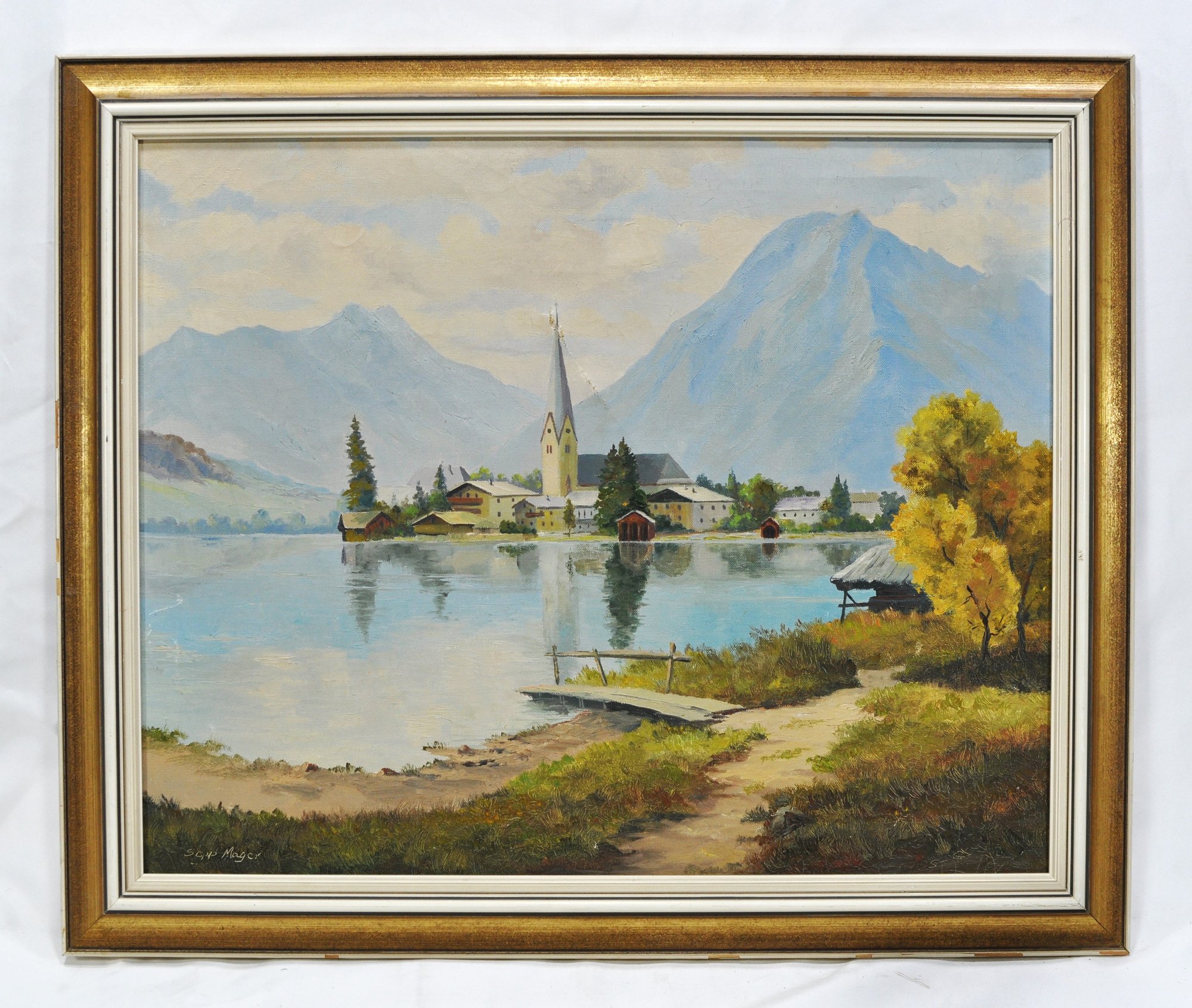 Sepp MAGER (XIX-XX) Alpine Landscape Oil Painting #2098 | Auctionninja.com