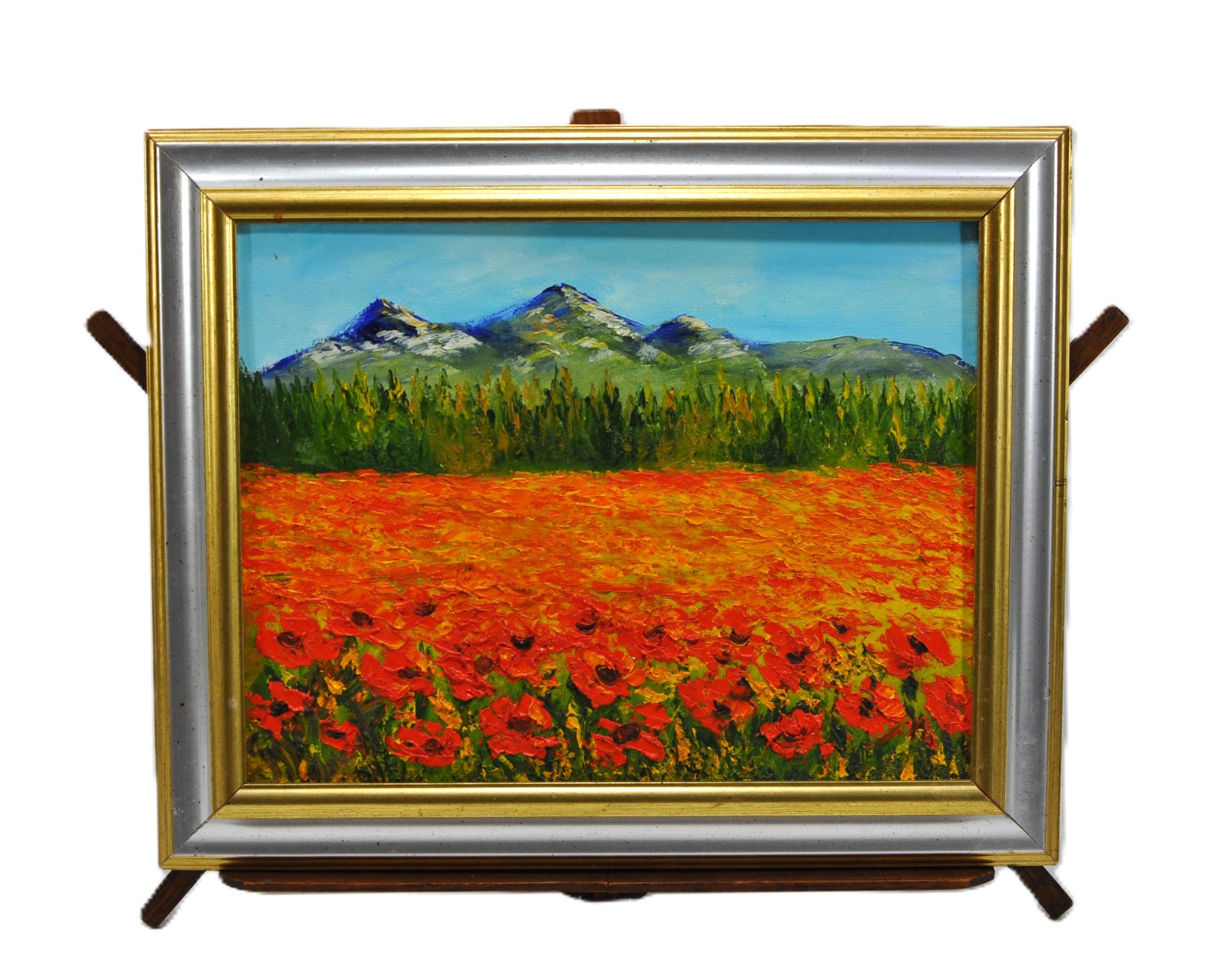 Gisele Pascal (20th Century) France, Poppy Field Oil Painting #2102 ...