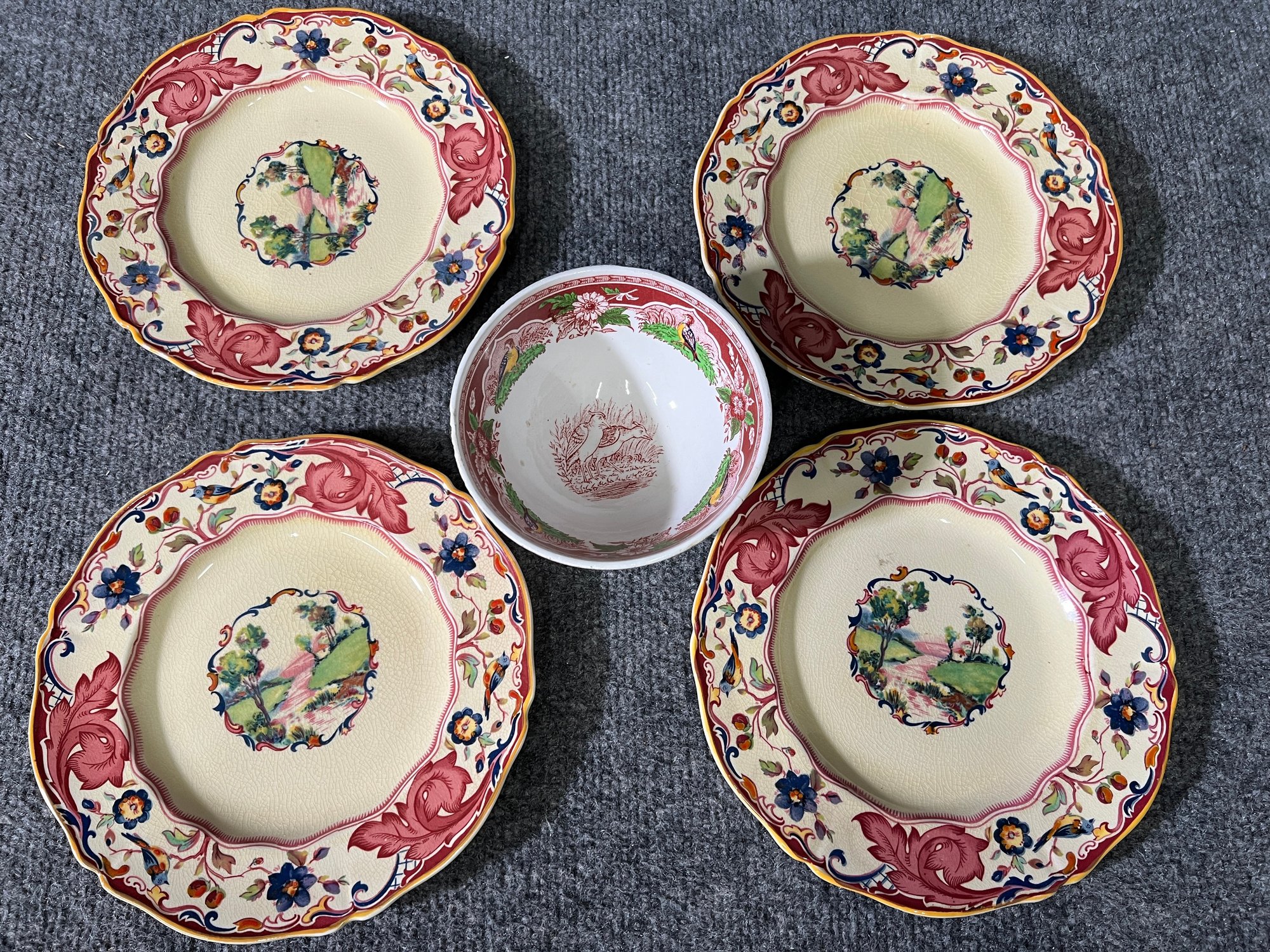 Royal Venton Ware Ceramic Plates And French Bowl Set #28134 ...