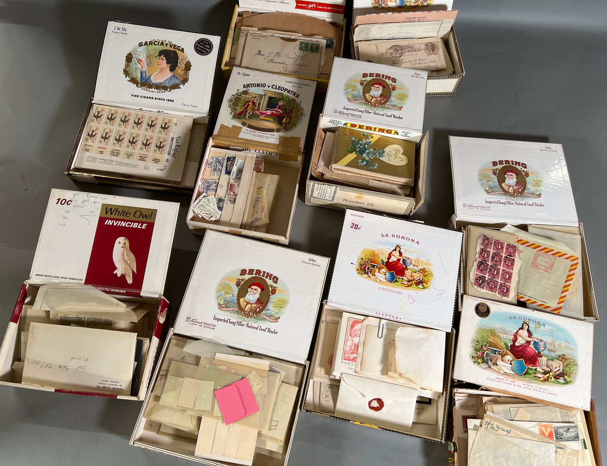 Stamp And Cigar Box Collection #27268 | Auctionninja.com