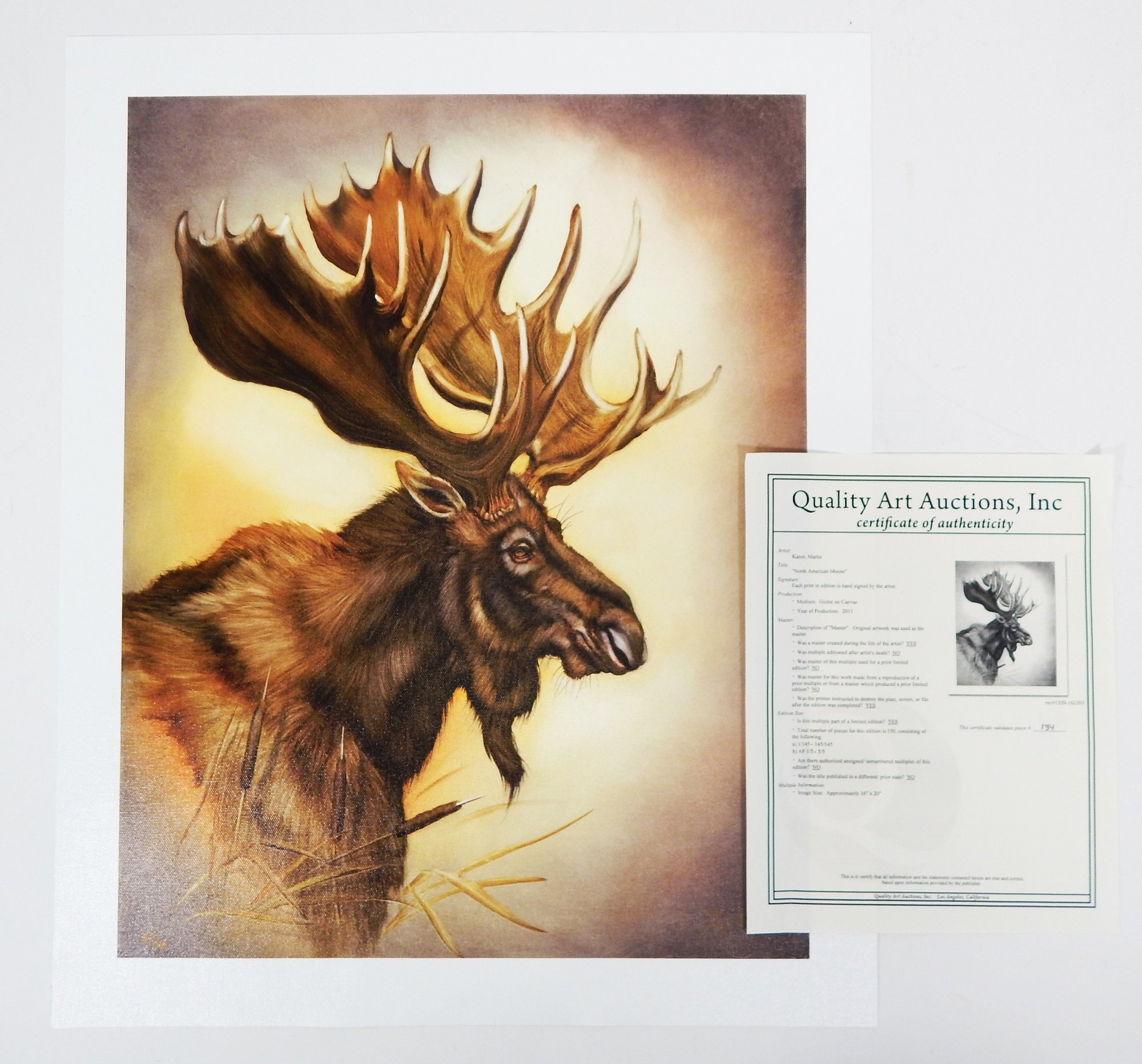Martin Katon "NORTH AMERICAN MOOSE" Limited Edition Giclee With COA ...