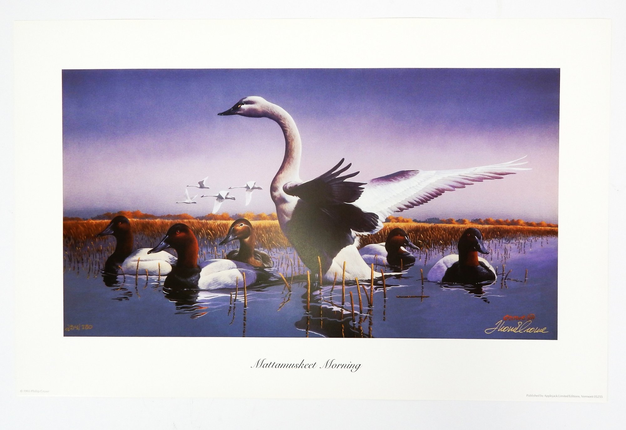 Phillip Crowe "MATTAMUSKITT MORNING" Limited Edition Lithograph #22765 ...