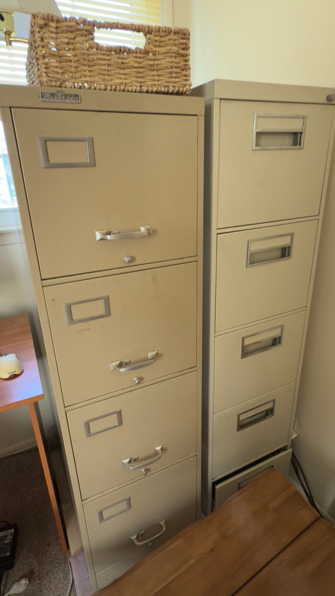 Vintage File Cabinets (2) And (1) Modern File Cabinet #3812 ...