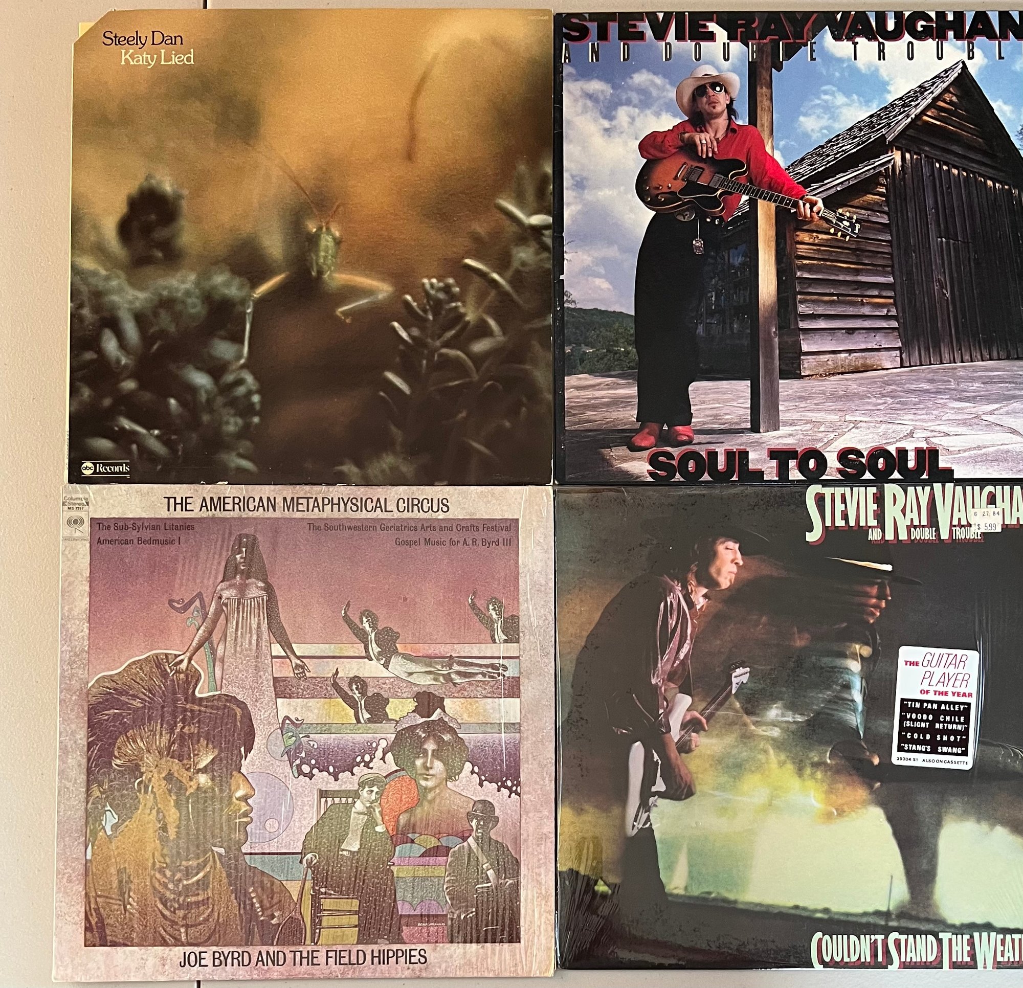(4) Vintage Vinyl Albums - Steely Dan, (2) Stevie Ray Vaughan, American ...