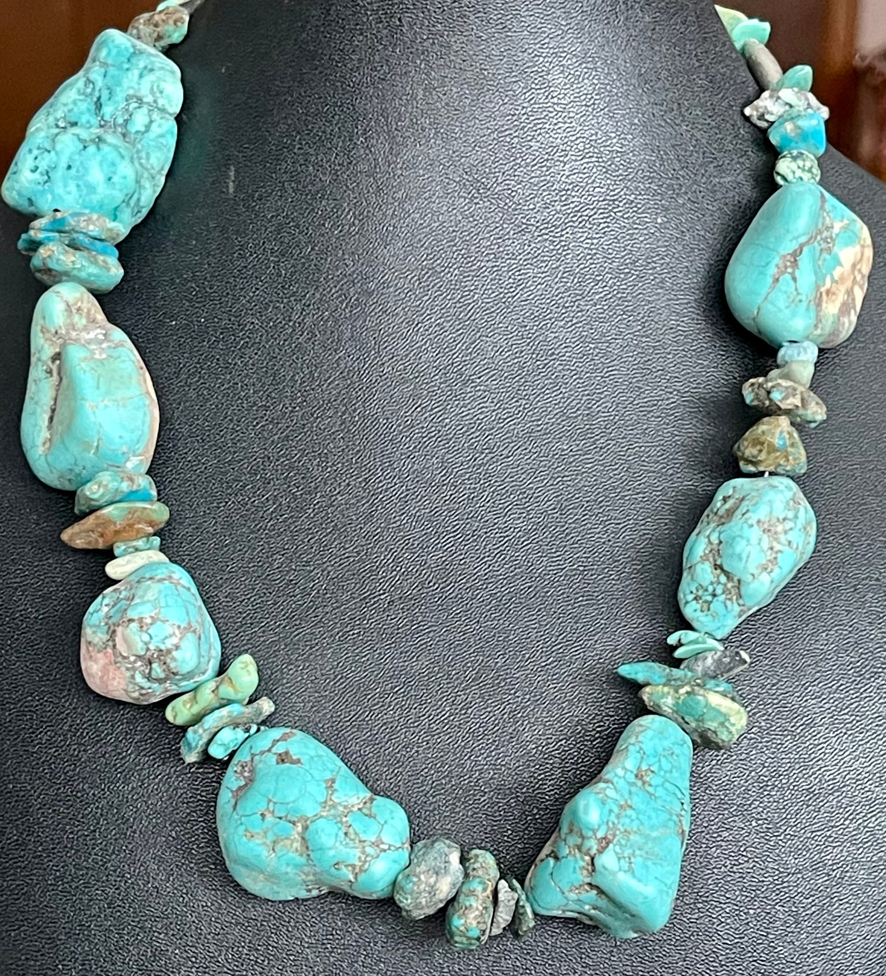 Large Raw Sterling Silver Chunk 18 Inch Necklace #44216 | Auctionninja.com