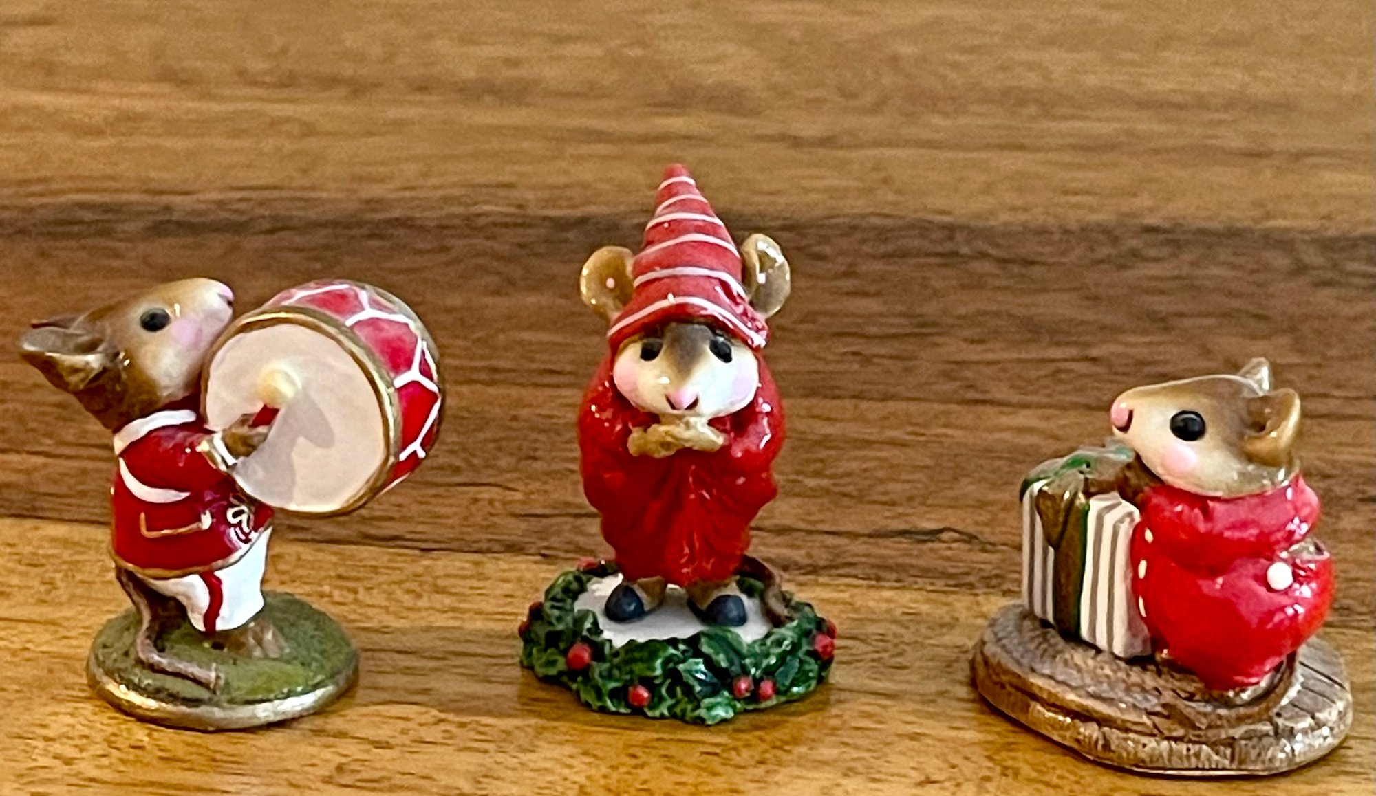 Wee Forest Folk Merri Chris Mouse Figurines - Red Marching Band ...