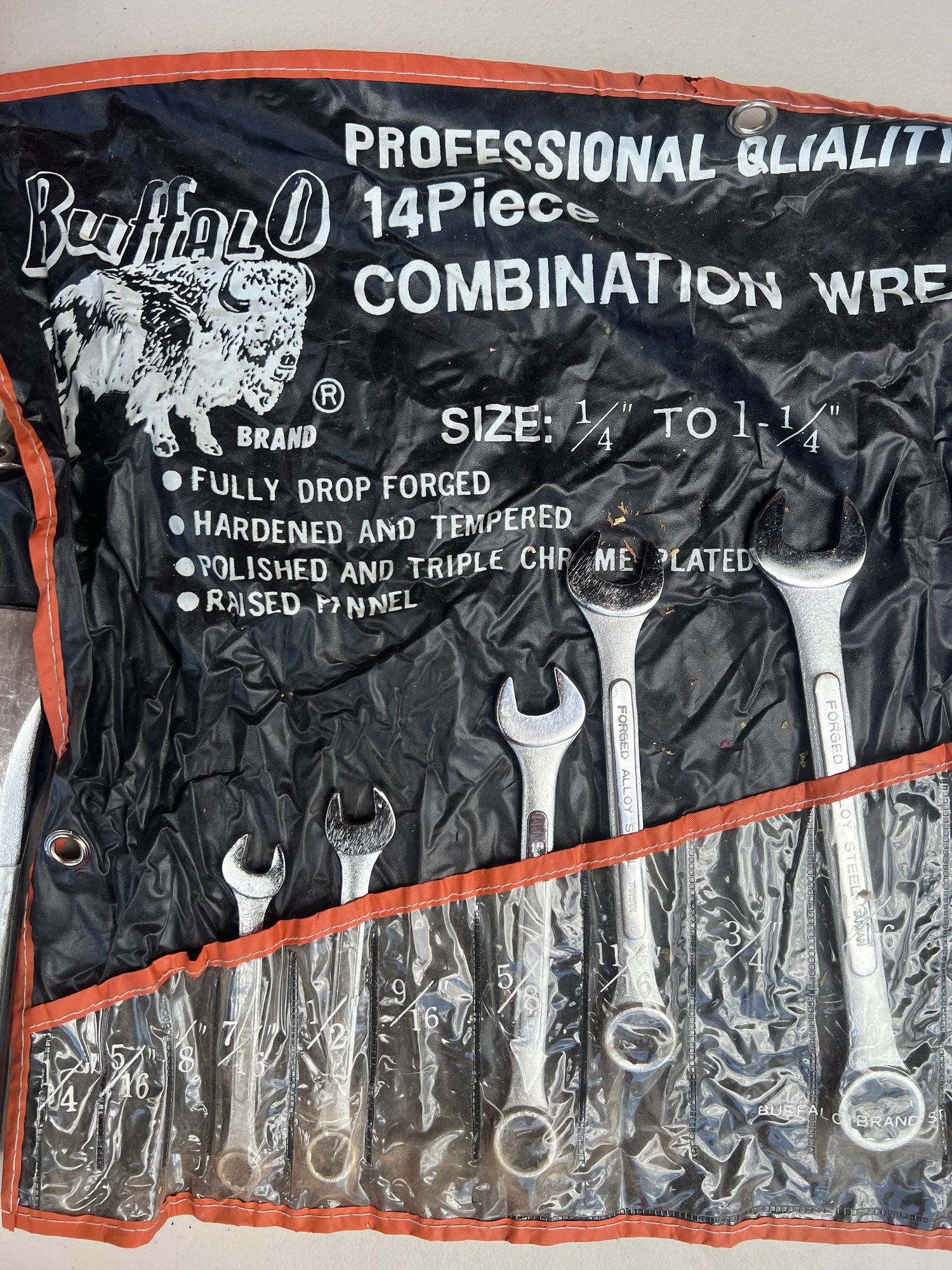 (3) Tool Sets - Buffalo Combination Wrenches, Cobra Files, And Central ...