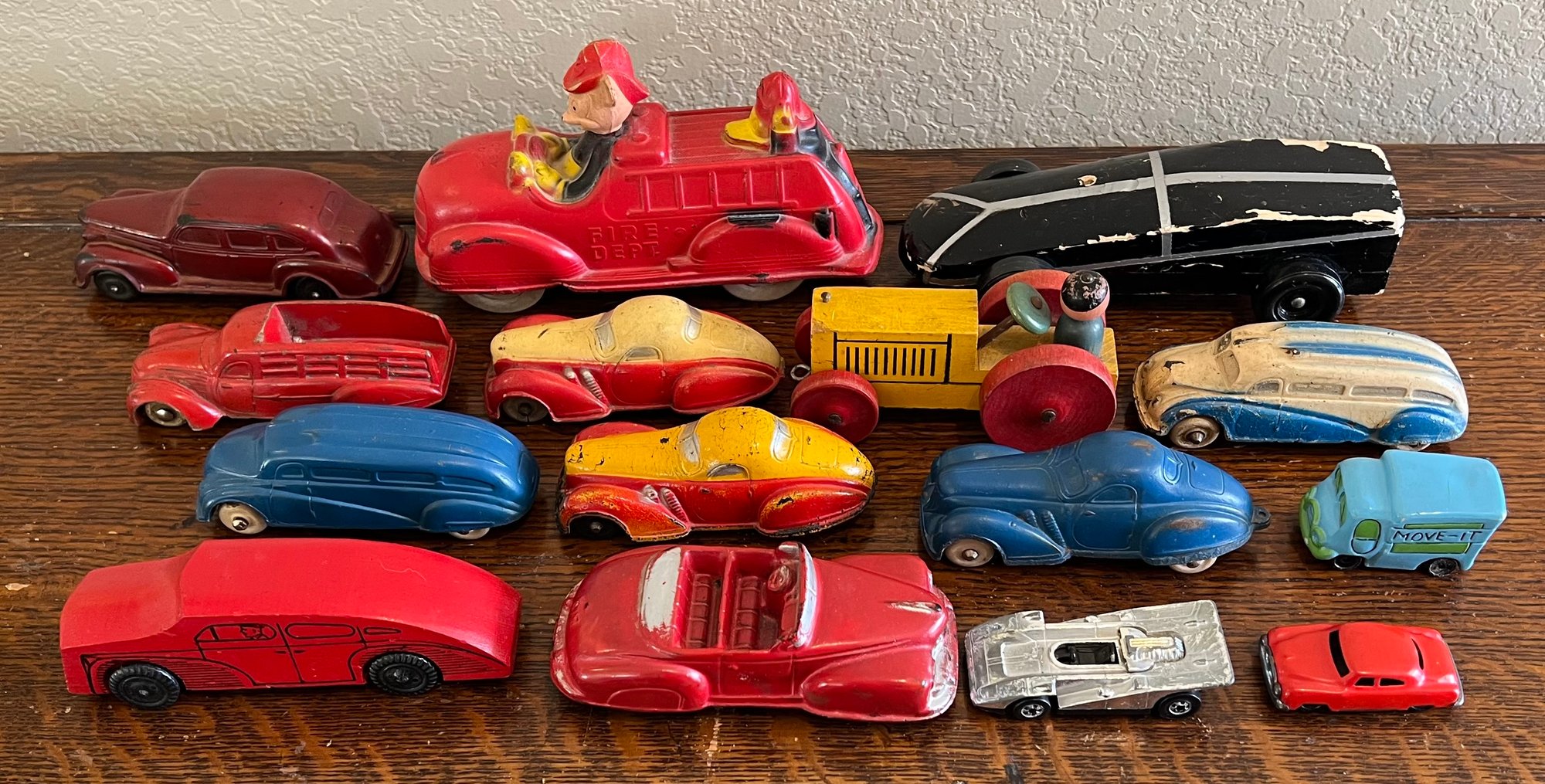 Vintage Wood, Rubber, And Metal Toy Cars - Sun Rubber Co., Burn Rubber ...