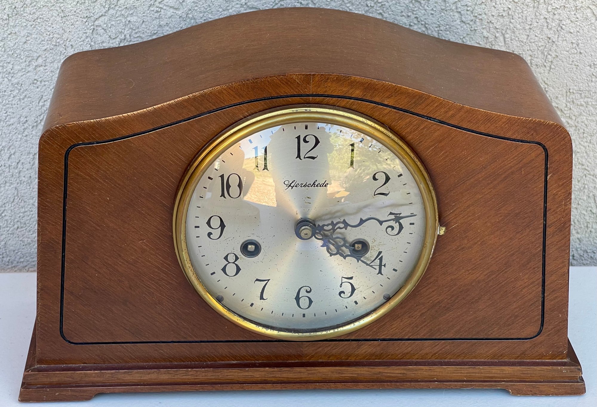 Vintage Hersched Wood Mantle Clock Model 700 With Key #41581 ...