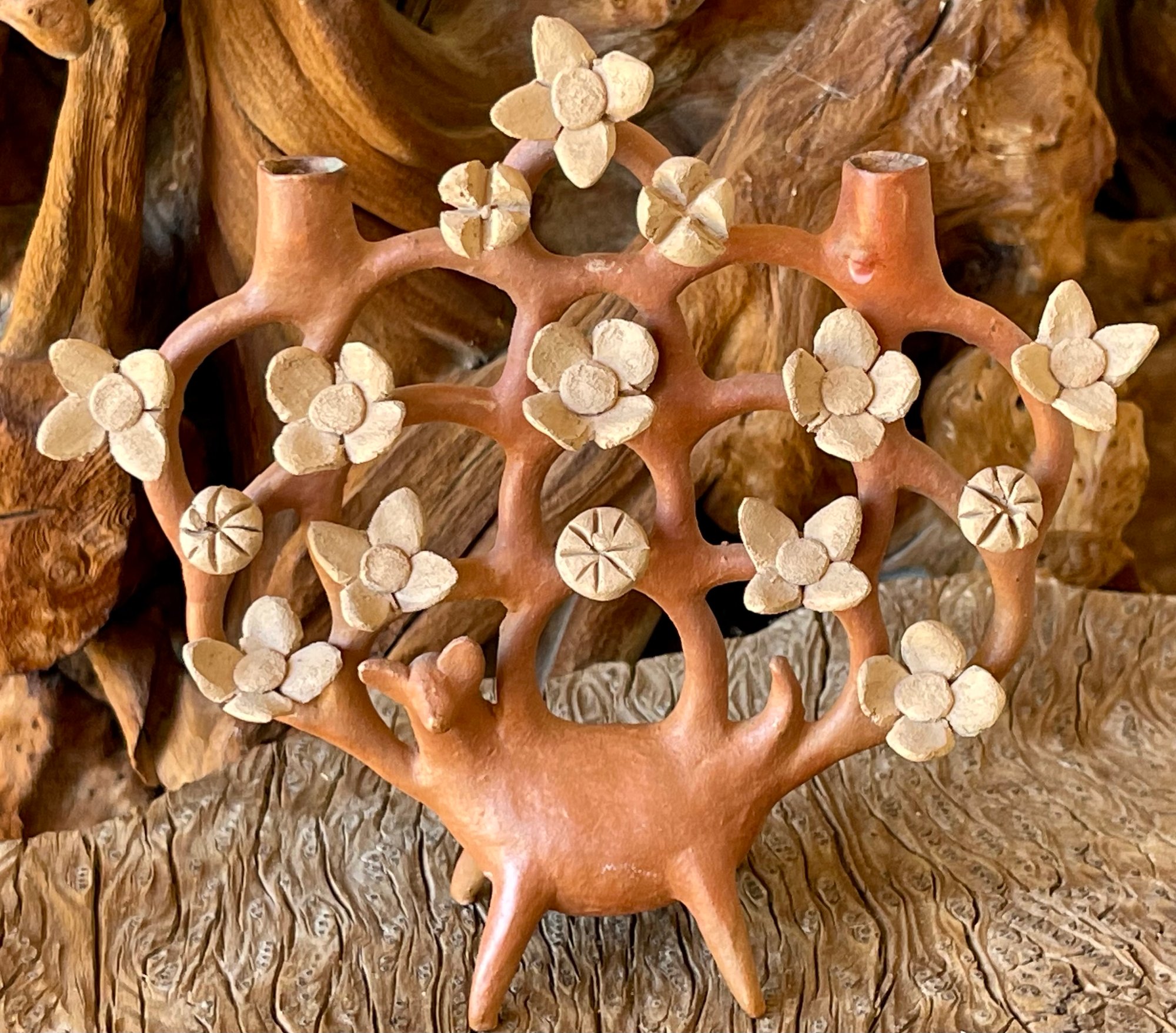 Folk Art Tree Of Life Candelabra 1950's Heron Martinez Mendoza Style ...