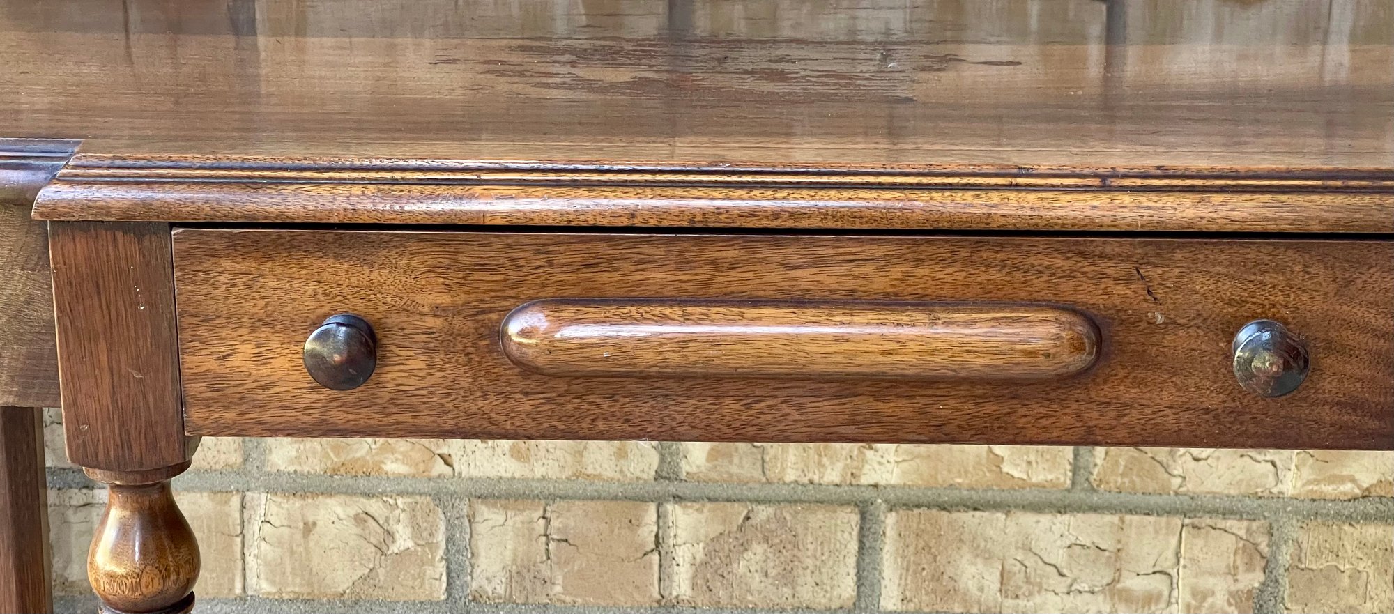 Antique Revell & Co Chicago Mahogany Entry Hall Table With Singe Drawer ...