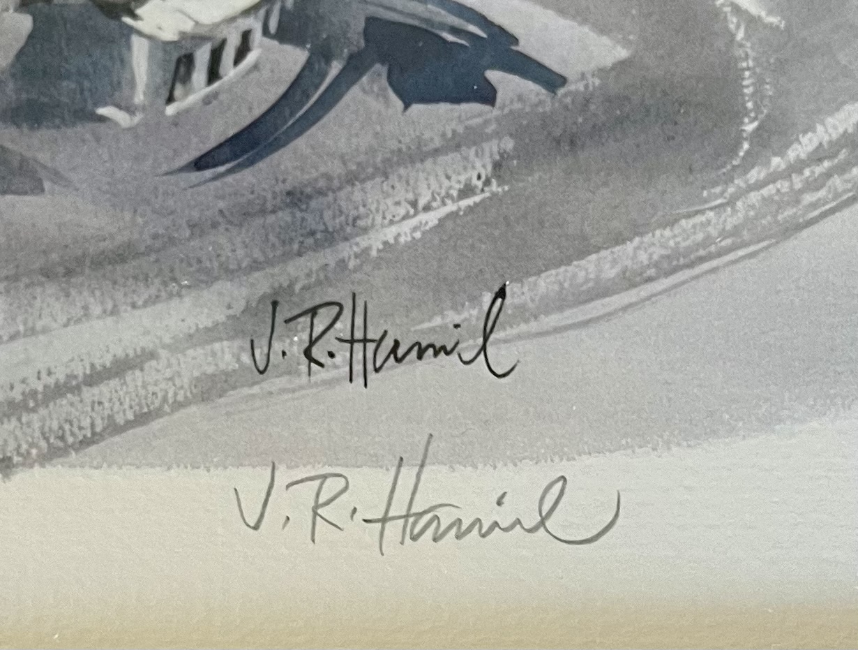 Vintage Signed J. R. Hamil Limited Edition Print 439 Of 950 In Frame ...