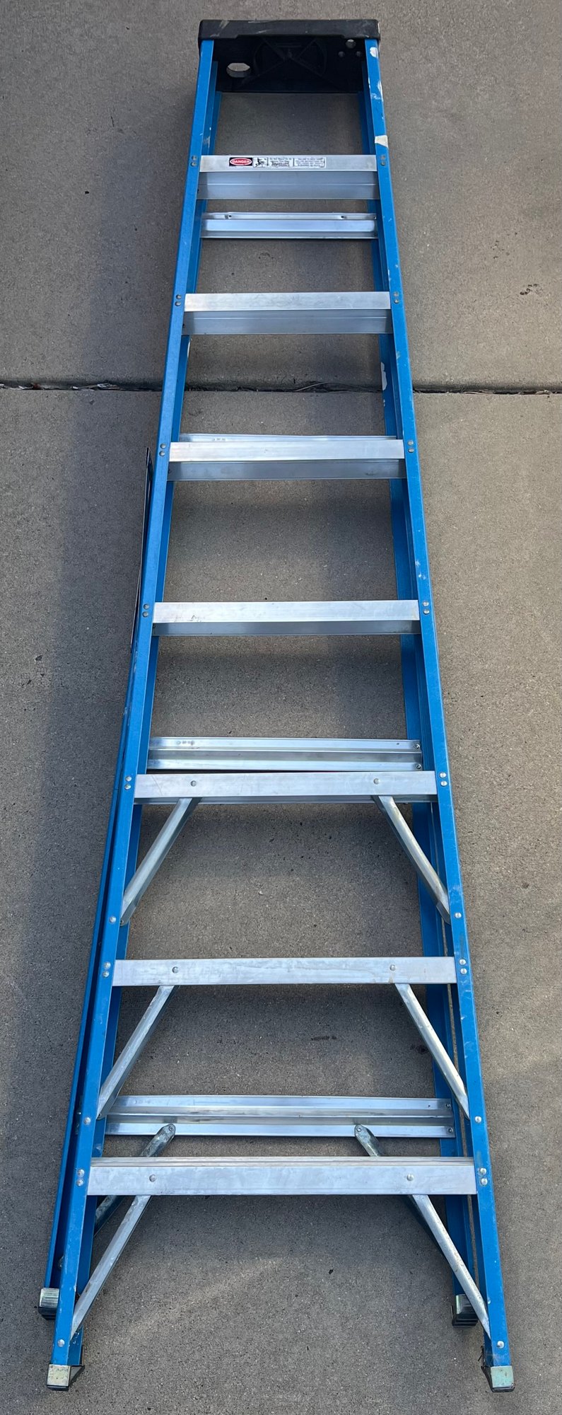 Keller Ladders 67 Series Model 678 8 Foot 225 Pound Fiberglass Ladder ...