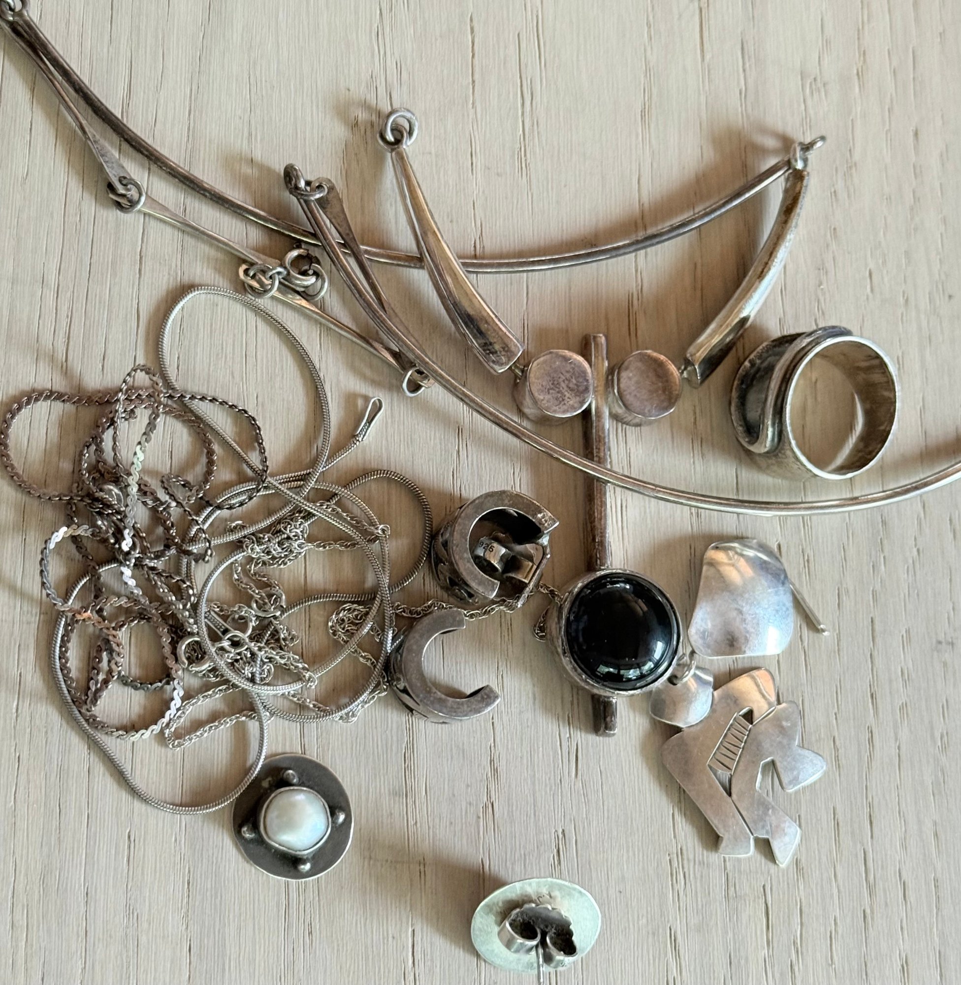 Scrap Sterling Silver Pieces For Scrap Or Repair 51.8 Grams Total ...
