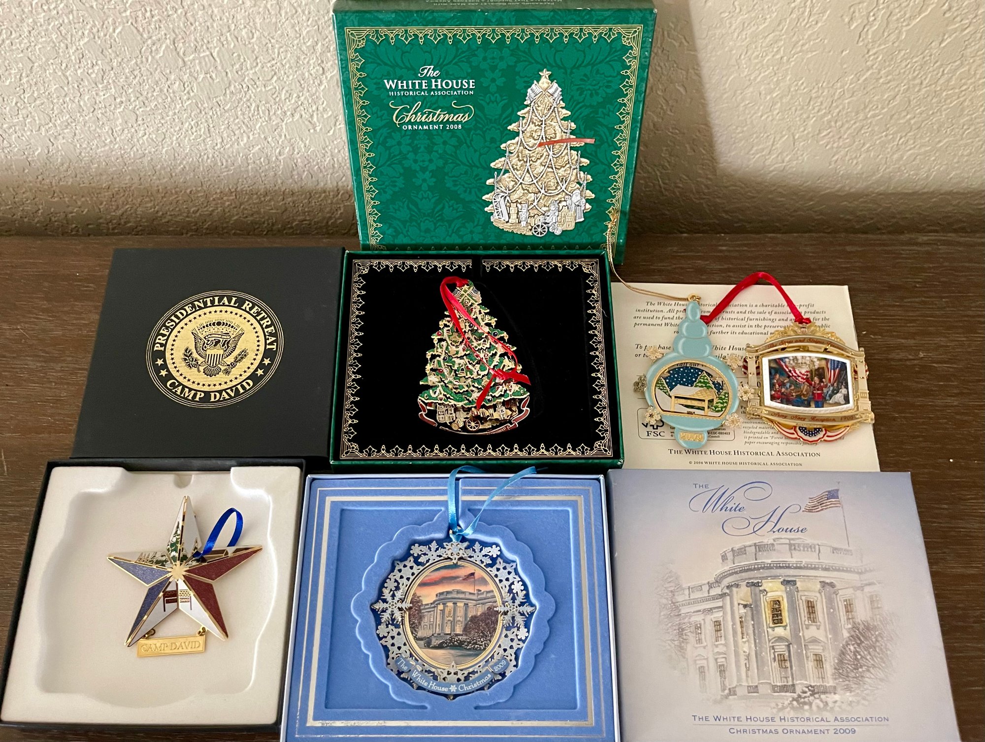 White House Ornaments (3) In Original Boxes #40656 | Auctionninja.com