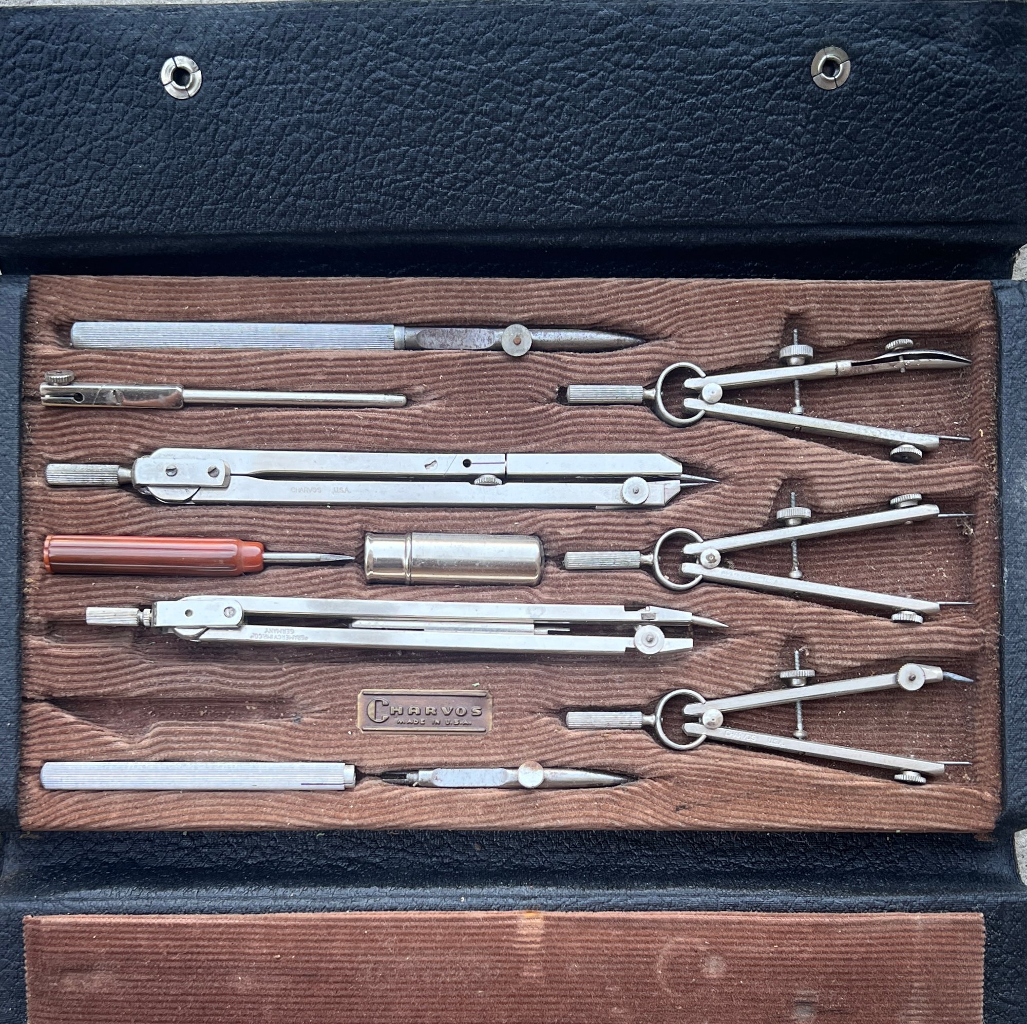 Vintage Charvos No. 677 Drafting Set With Case #42251 | Auctionninja.com