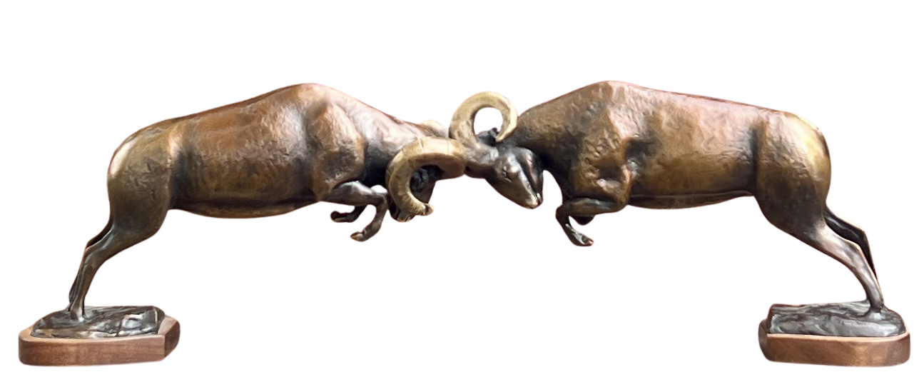 Dawn Weimer " Rocky Mountain Rumble " 17 Inch Bronze With Wood Base ...