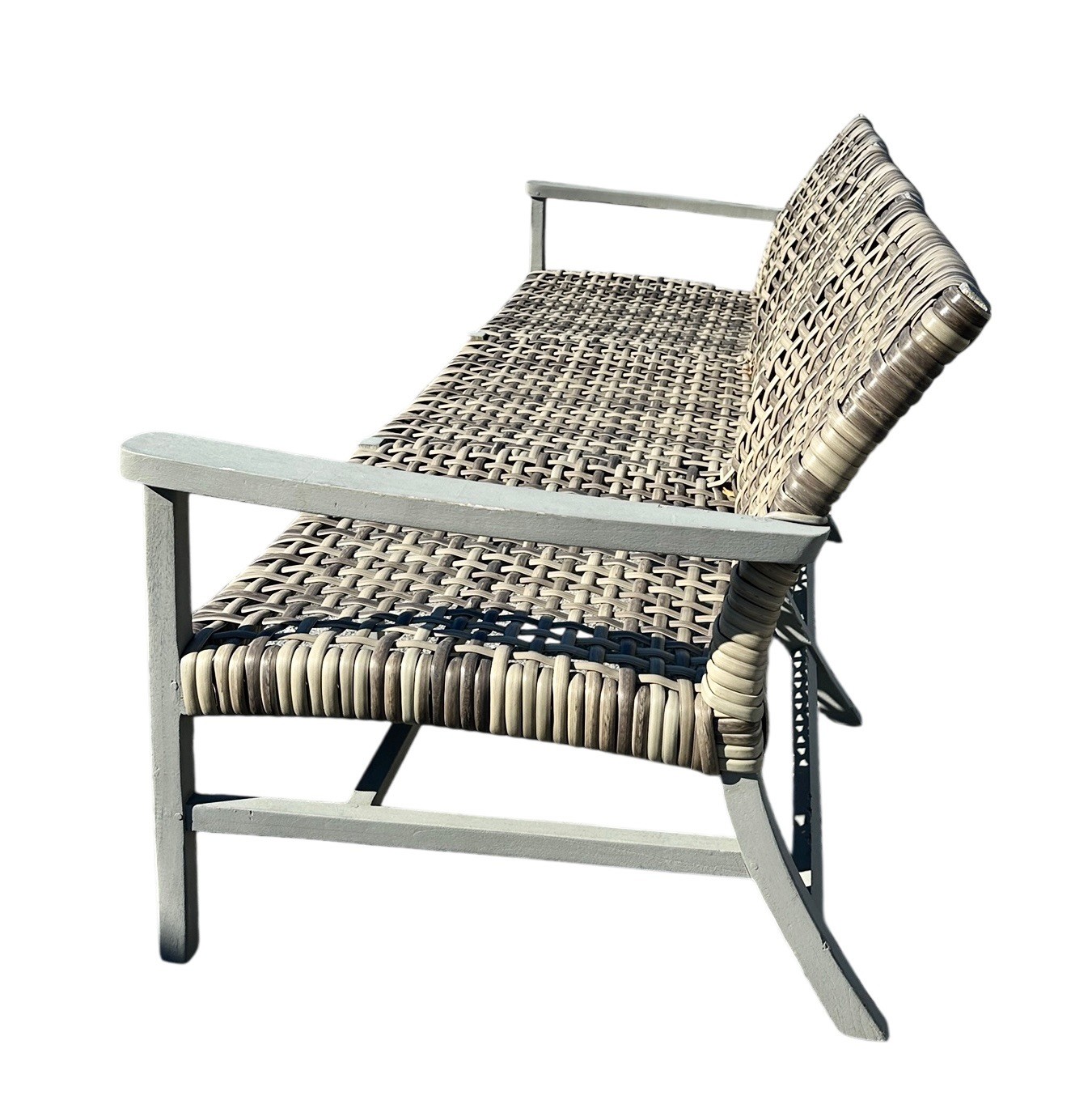 Frontgate Isola Three Seater Sofa Teak And Outdoor Wicker #11180 ...