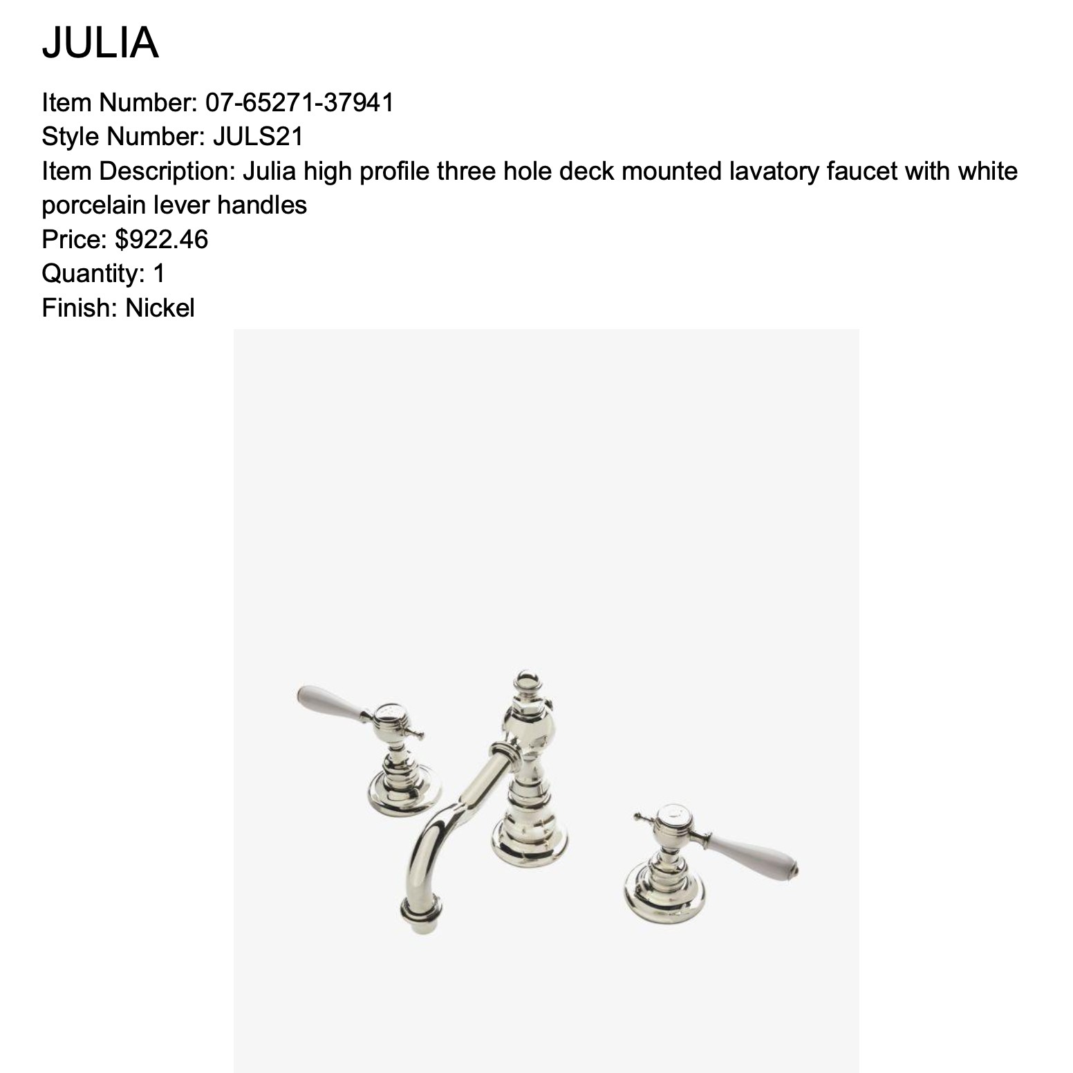 $45,000 Worth Of Brand New Water Works Bathroom Fixtures (See Order ...