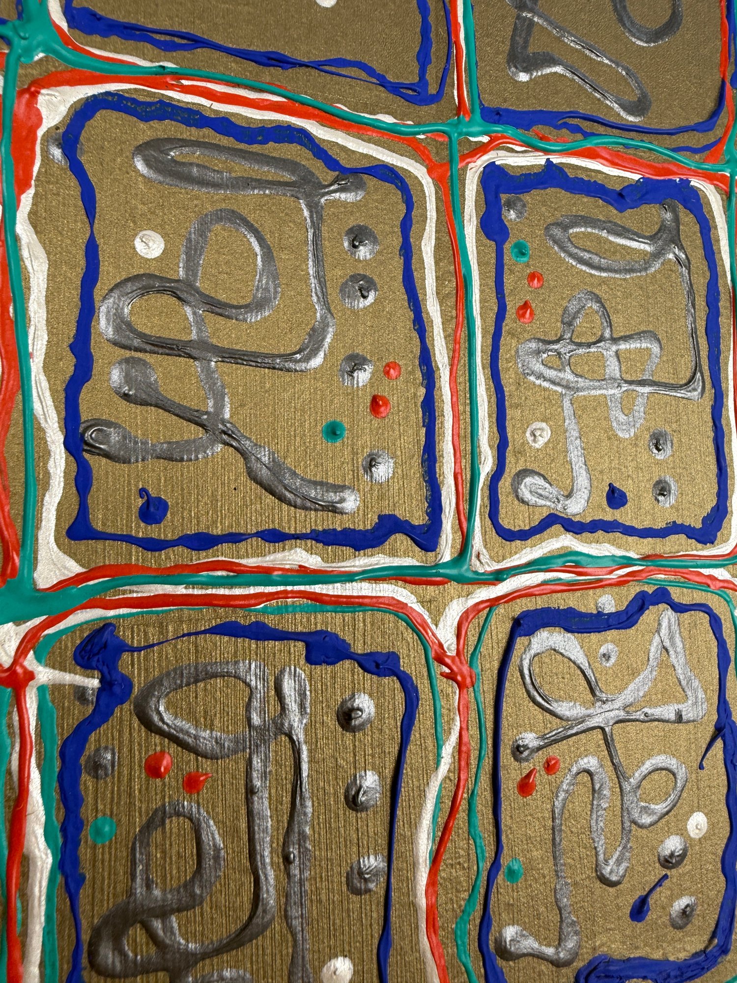 Geri Taper, Acrylic On Board, Titled LV2, C. 1980 #9550 | Auctionninja.com