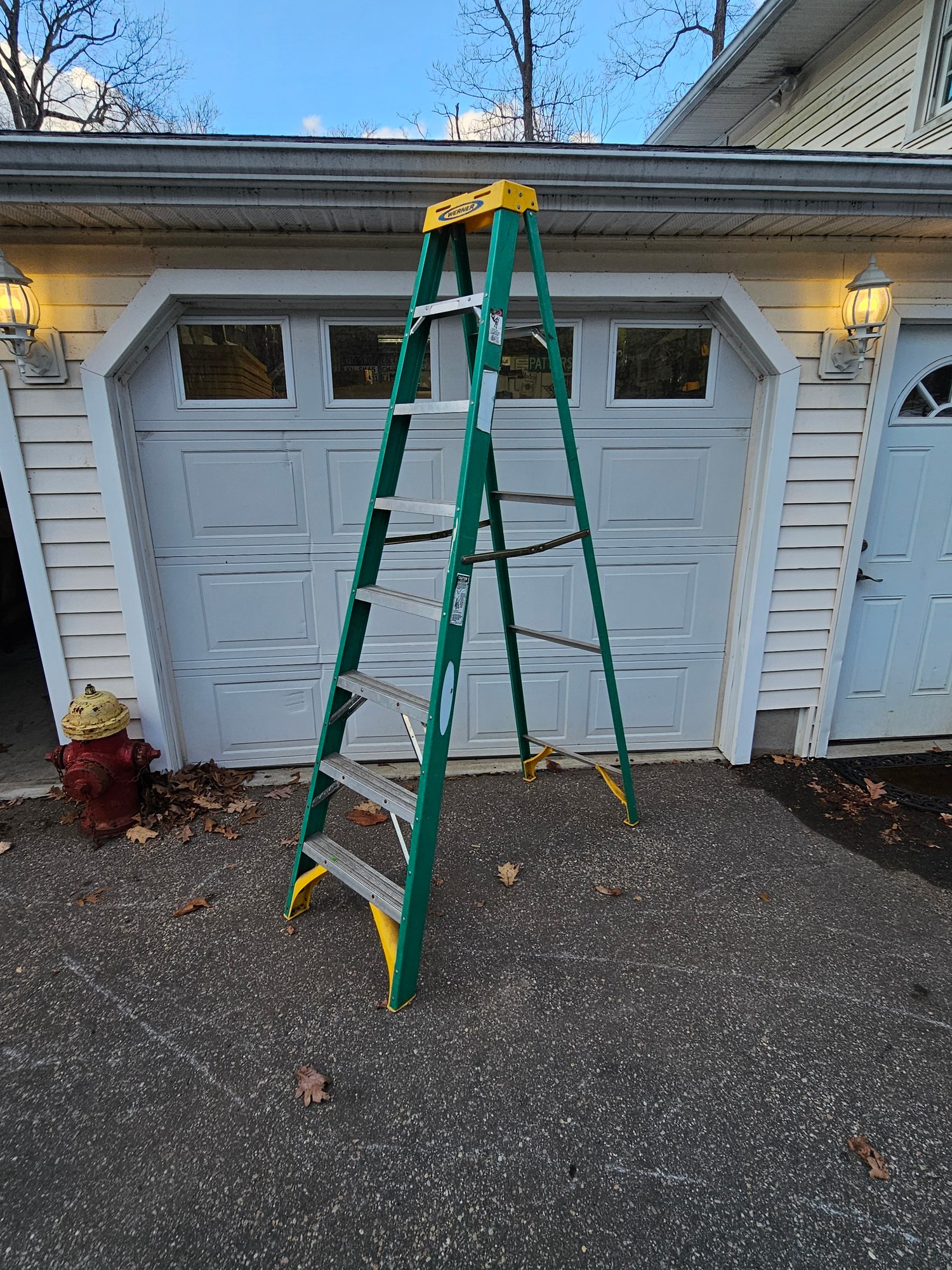 Nice Werner 8ft Fiberglass Ladder #29808 | Auctionninja.com