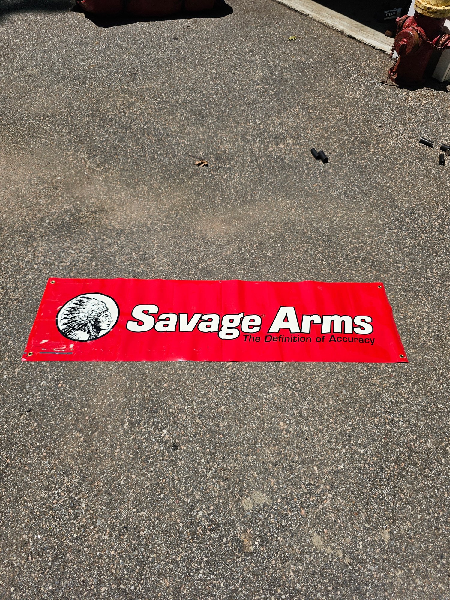 Awesome Savage Arms Advertising Banner! Jb #35635 | Auctionninja.com