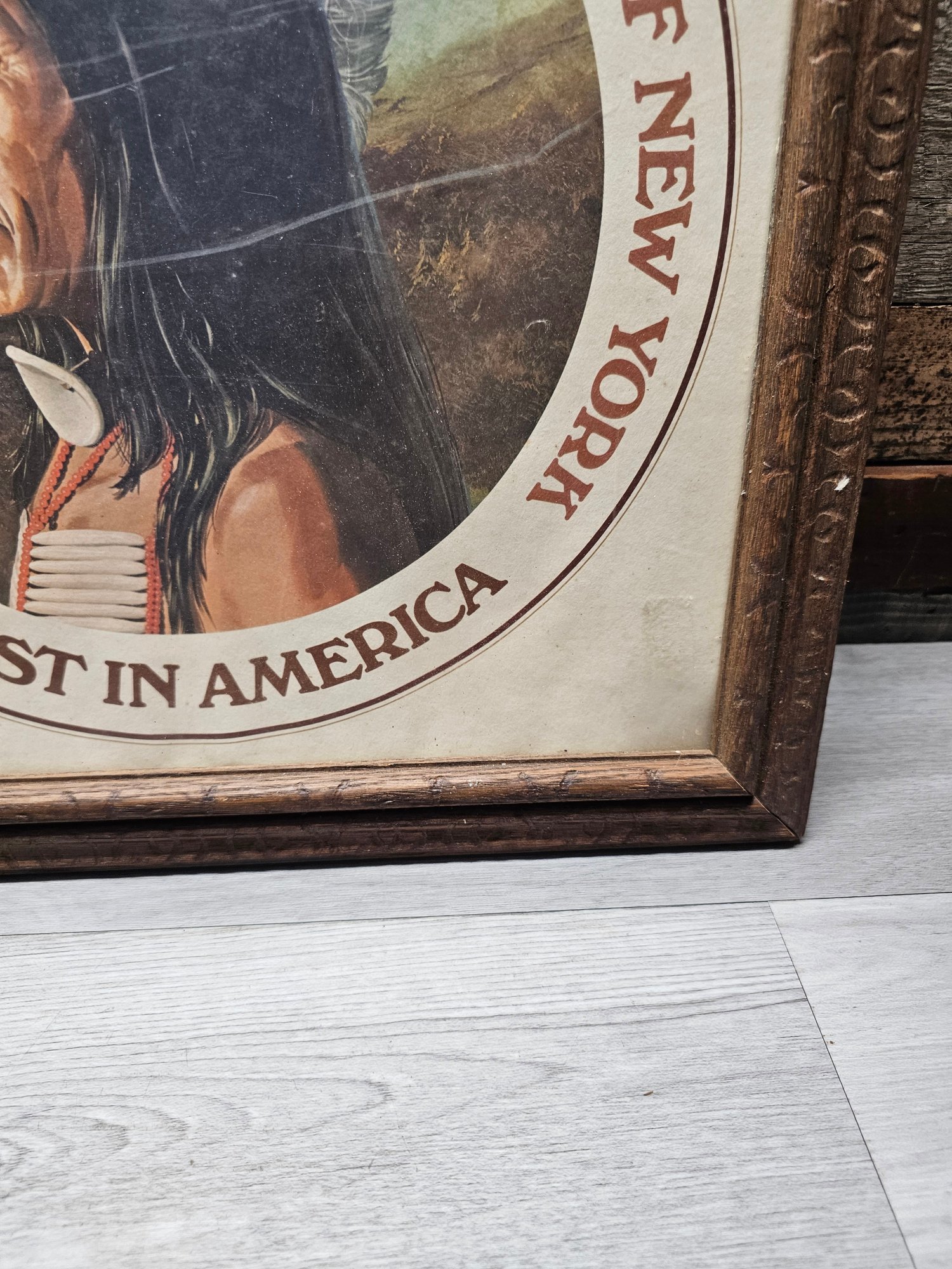 Vtg Mutual Life Insurance Advertising Piece Framed Print Native ...