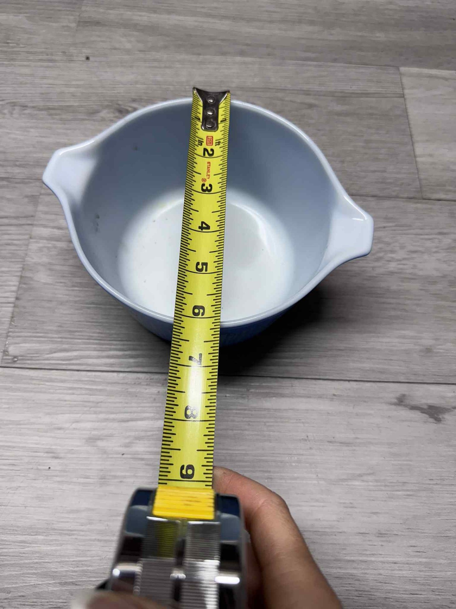 Vintage Pyrex Blue Stripe Barcode 473 1Qt Cinderella Casserole No Lid ...