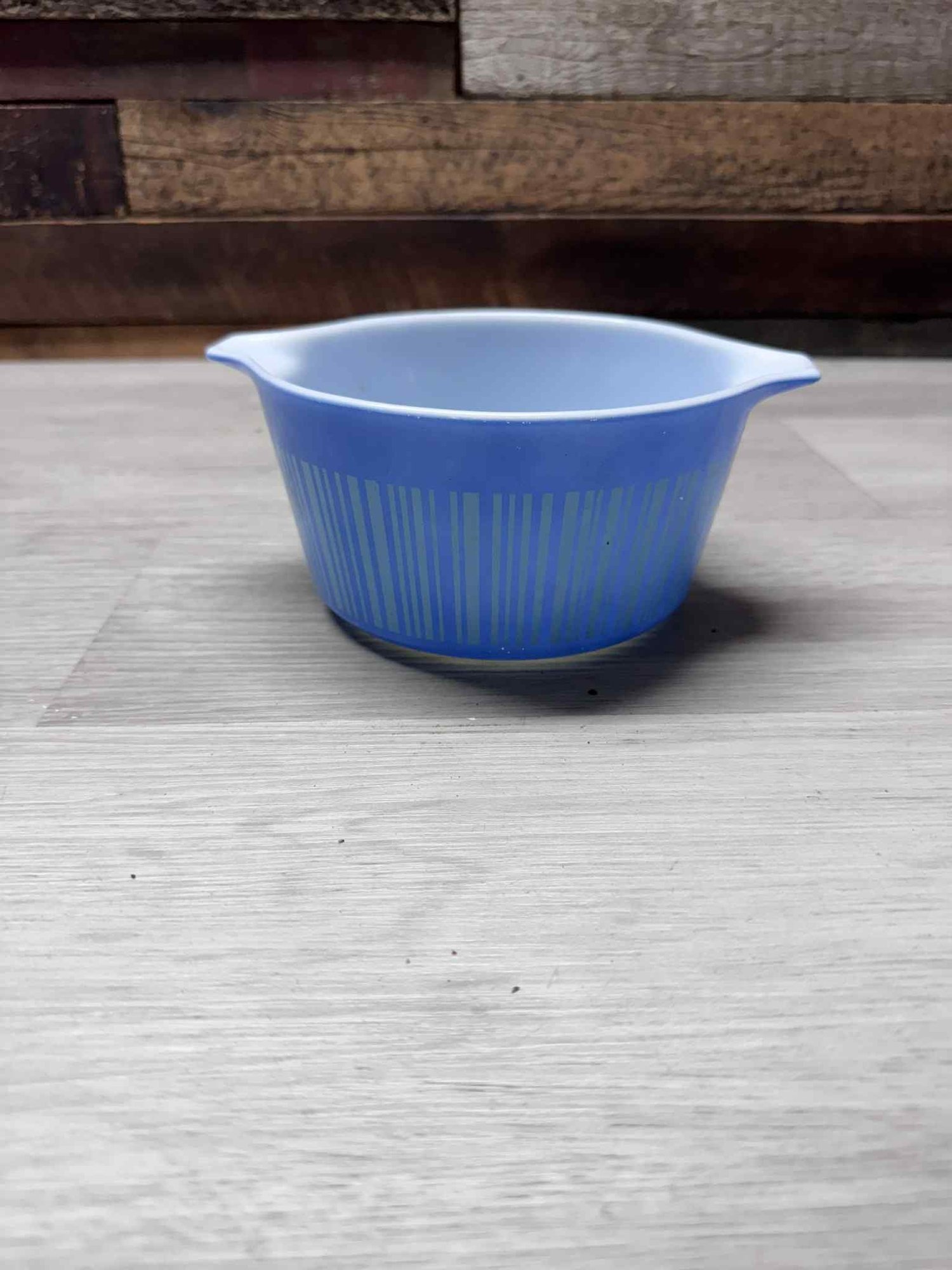 Vintage Pyrex Blue Stripe Barcode 473 1Qt Cinderella Casserole No Lid ...
