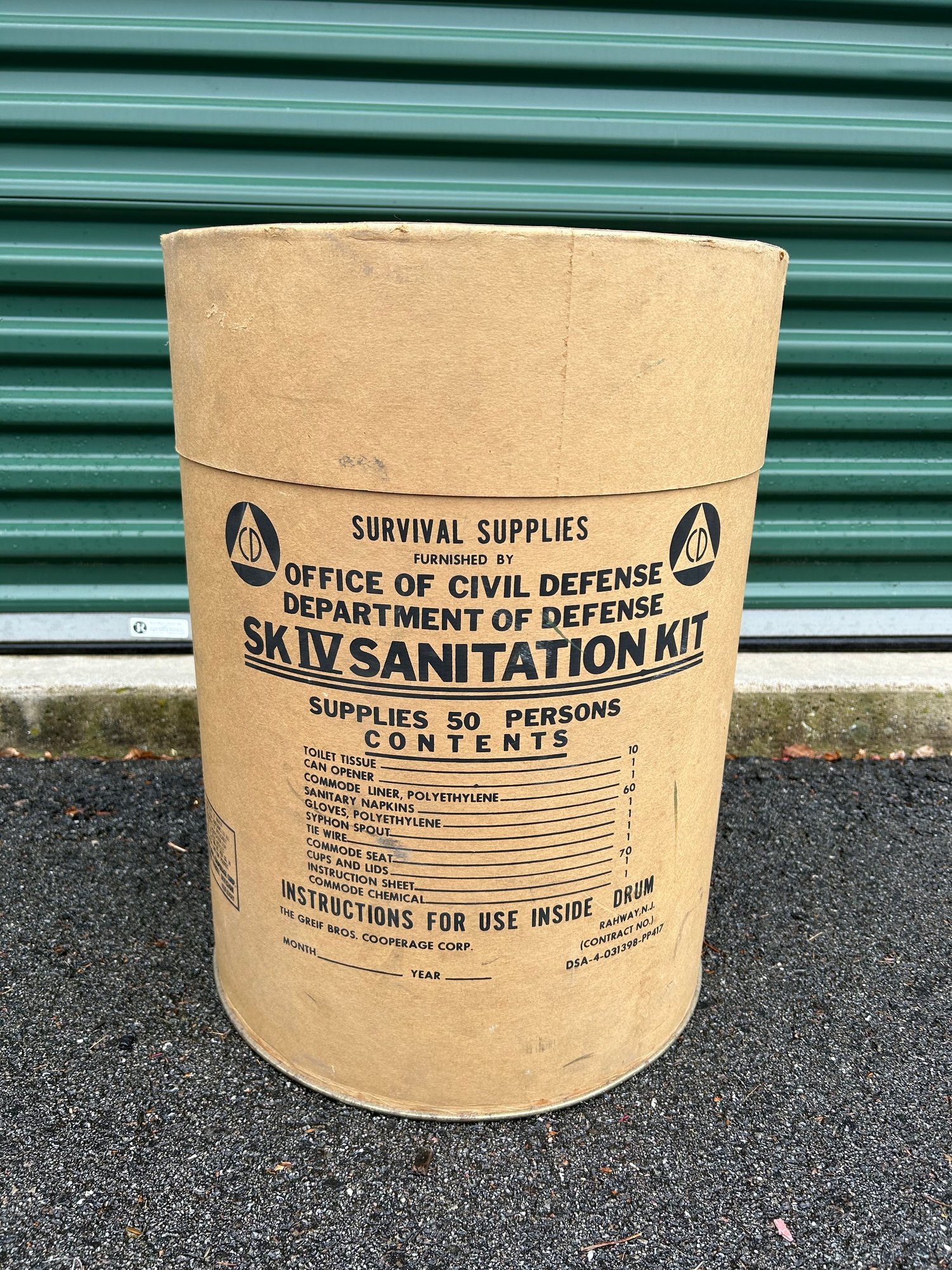 Vintage Cold War Era US Civil Defense Authority Sanitation Kit #1666 ...