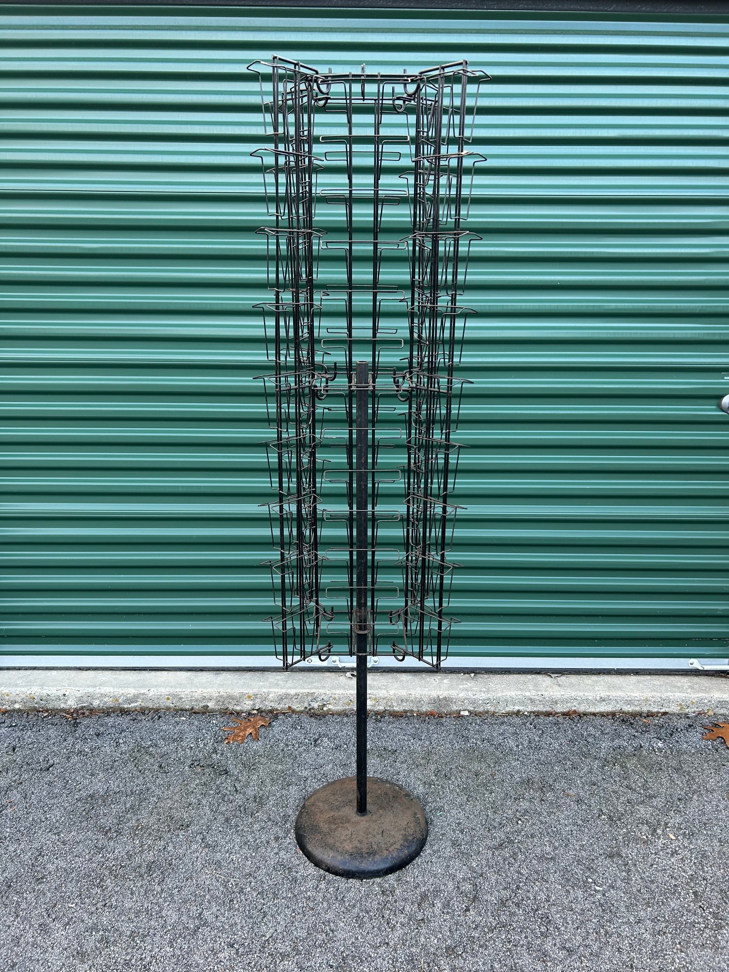 Vintage Wire & Cast Iron Revolving Country Store Postcard Rack Store ...