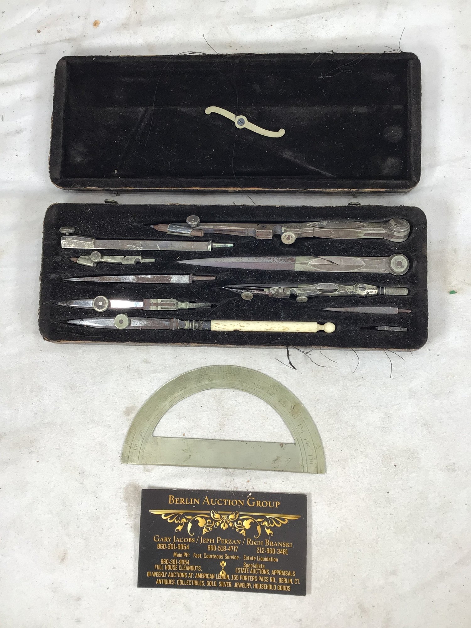 19th Century Precision Drafting Set In Original Case - Ref#Zn33 #24797 ...