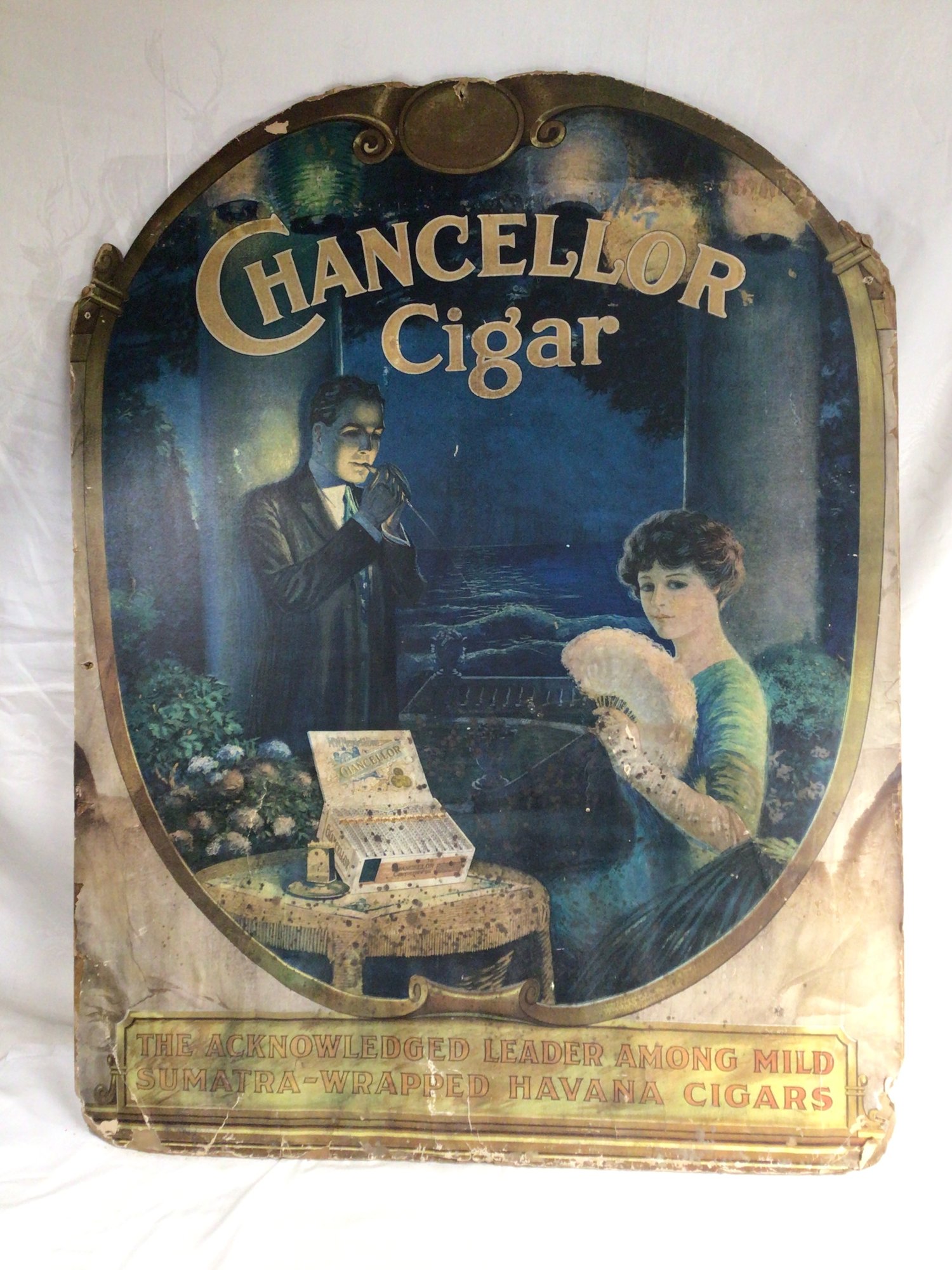 RARE Antique Chancellor Cigar Advertisement - 29.25 In X 38 In #21697 ...