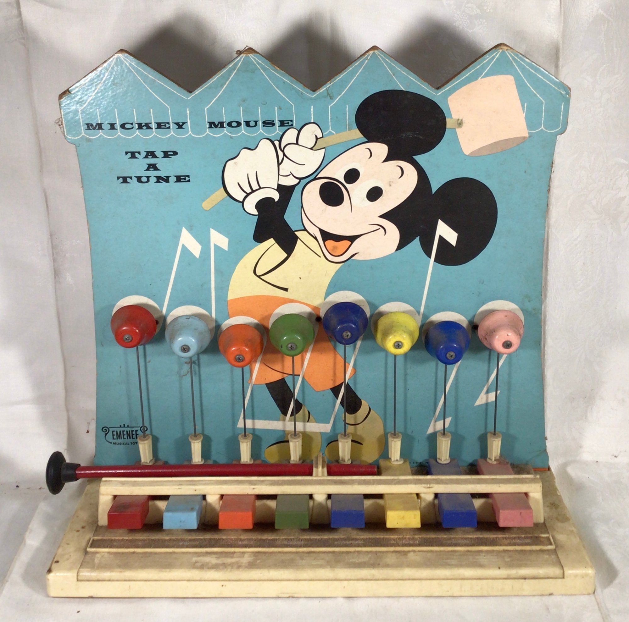 Antique Mickey Mouse Tap A Tune Toy, By Emenee Musical Toys #20837 ...