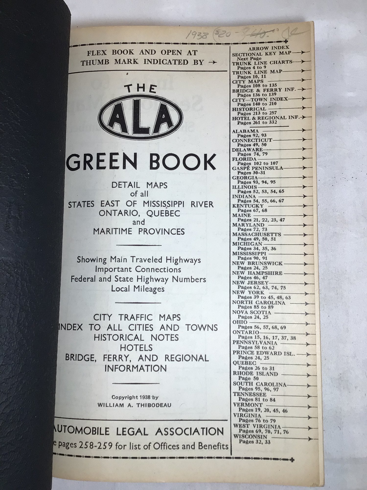 Antique Book - The ALA Green Book, By William A. Thibodeau, 1938 - #16D ...