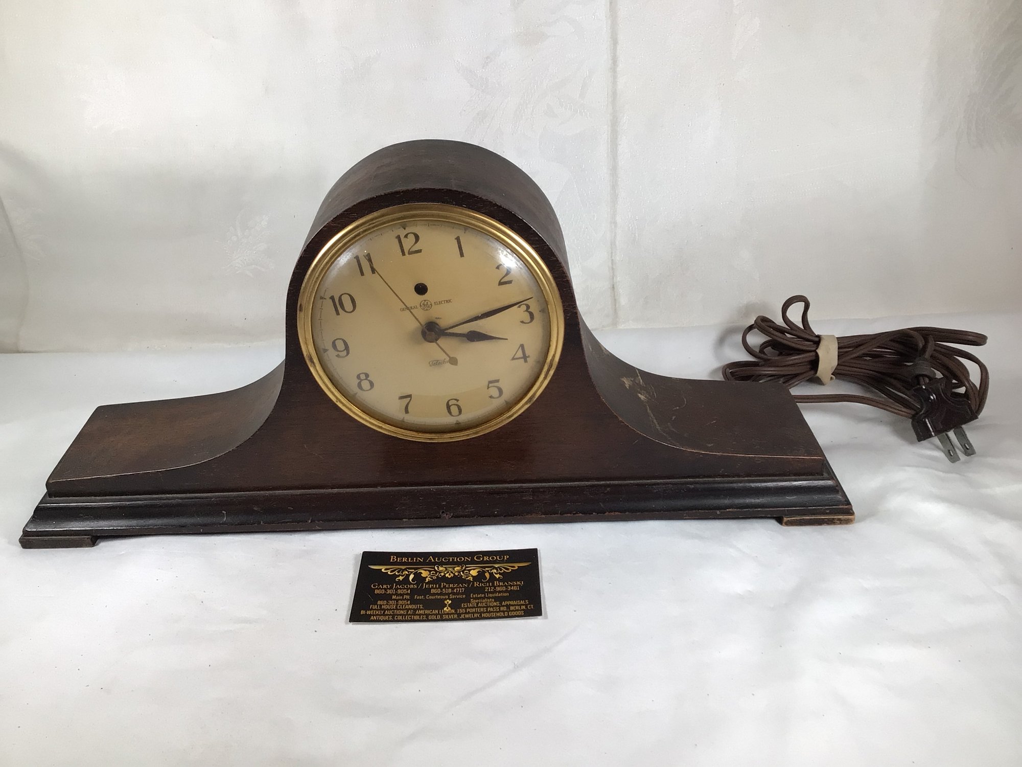 Antique General Electric Telechron Electrical Table Clock, 17 In Length ...