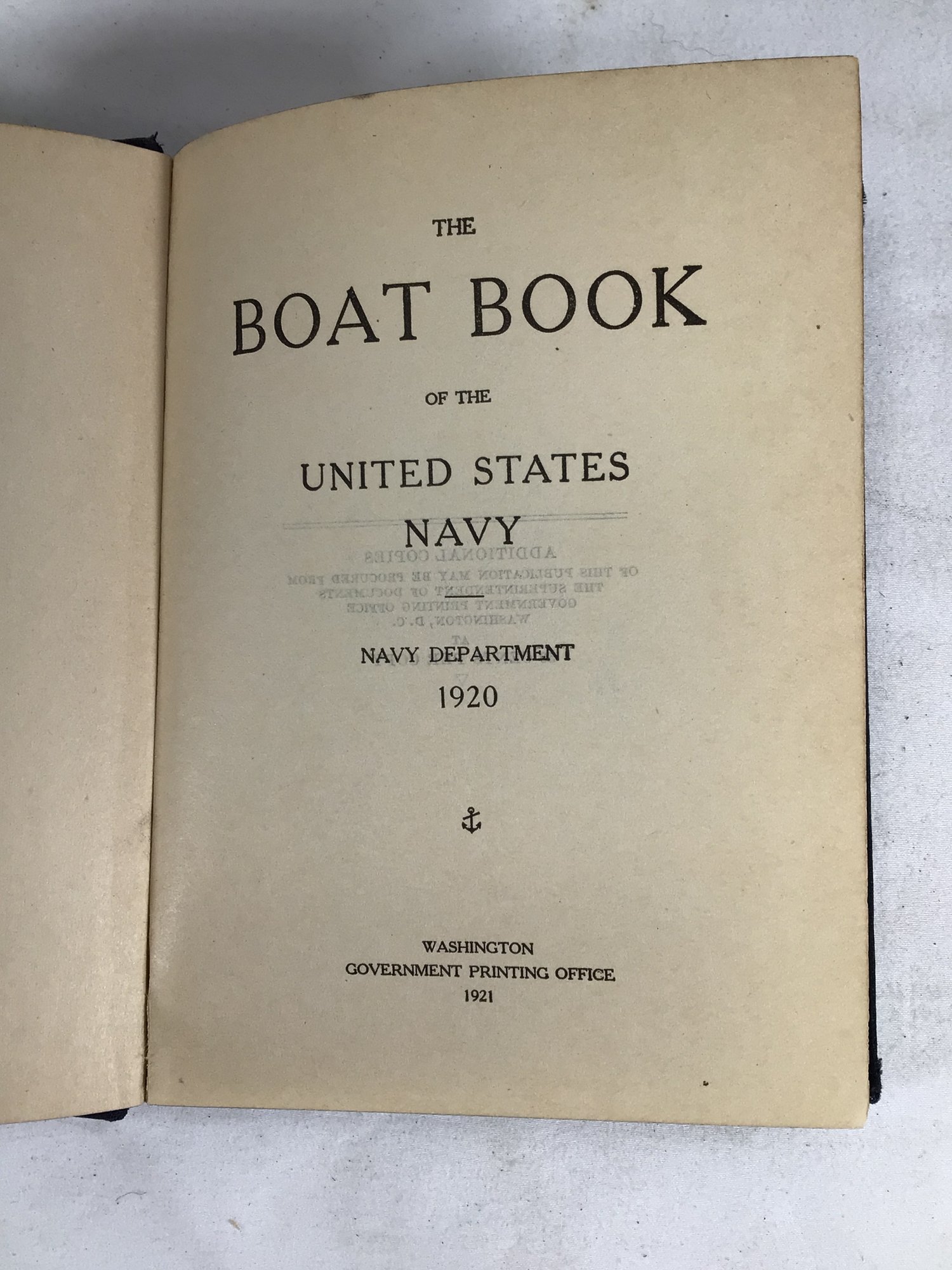 Antique Book - The Boat Book Of The United States Navy, Navy Department ...